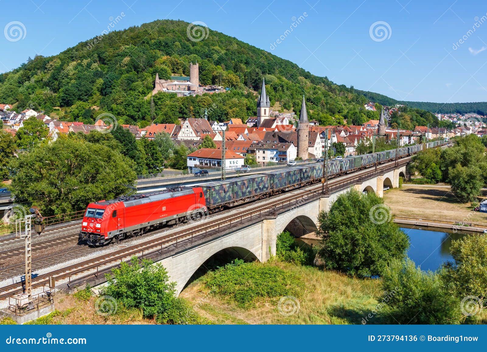 Freight Train with Military Cargo Container of Deutsche Bahn DB in ...