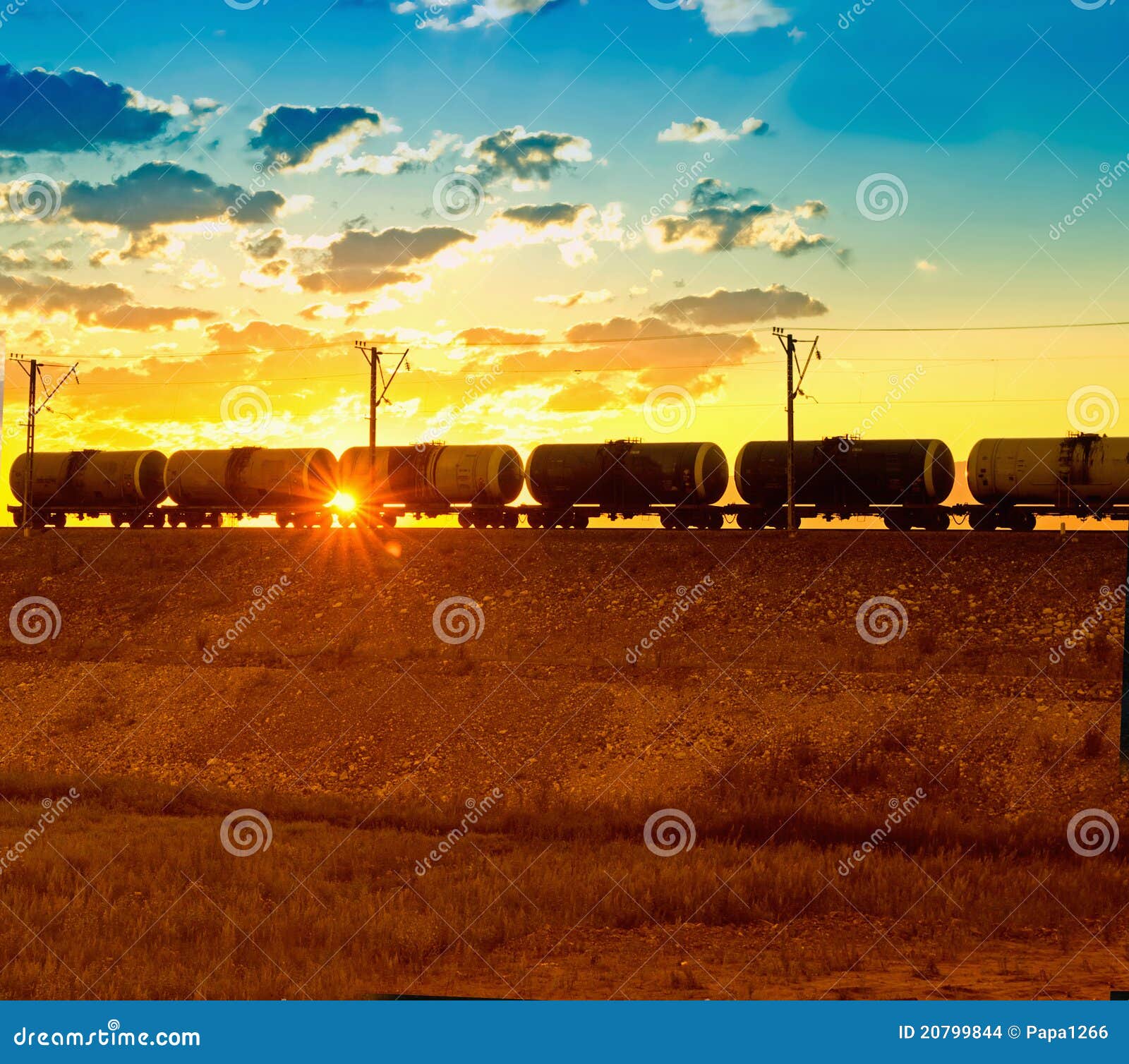 Freight train passing by stock photo. Image of railroad - 20799844