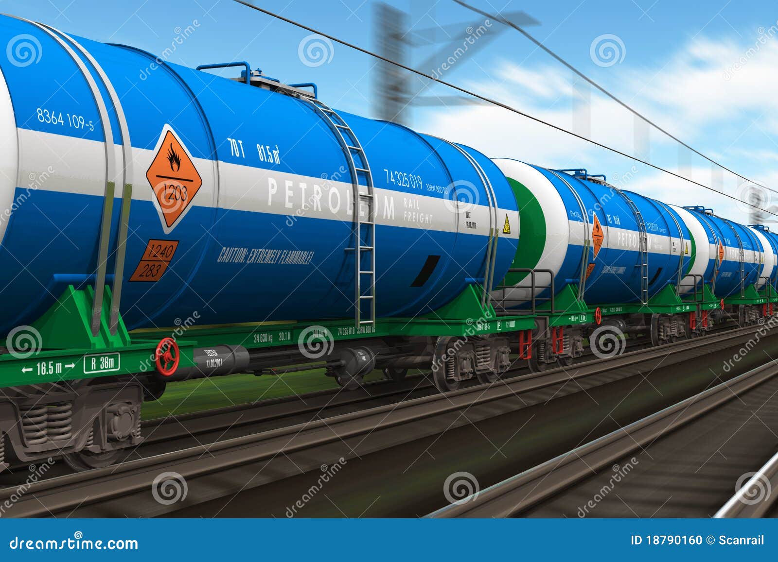Freight Train With Biofuel Tankcars Stock Photography | CartoonDealer ...