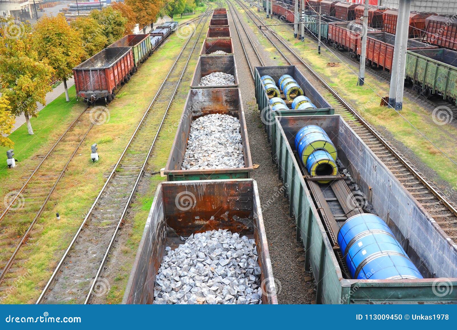 Freight train and metal stock photo. Image of industrial - 113009450