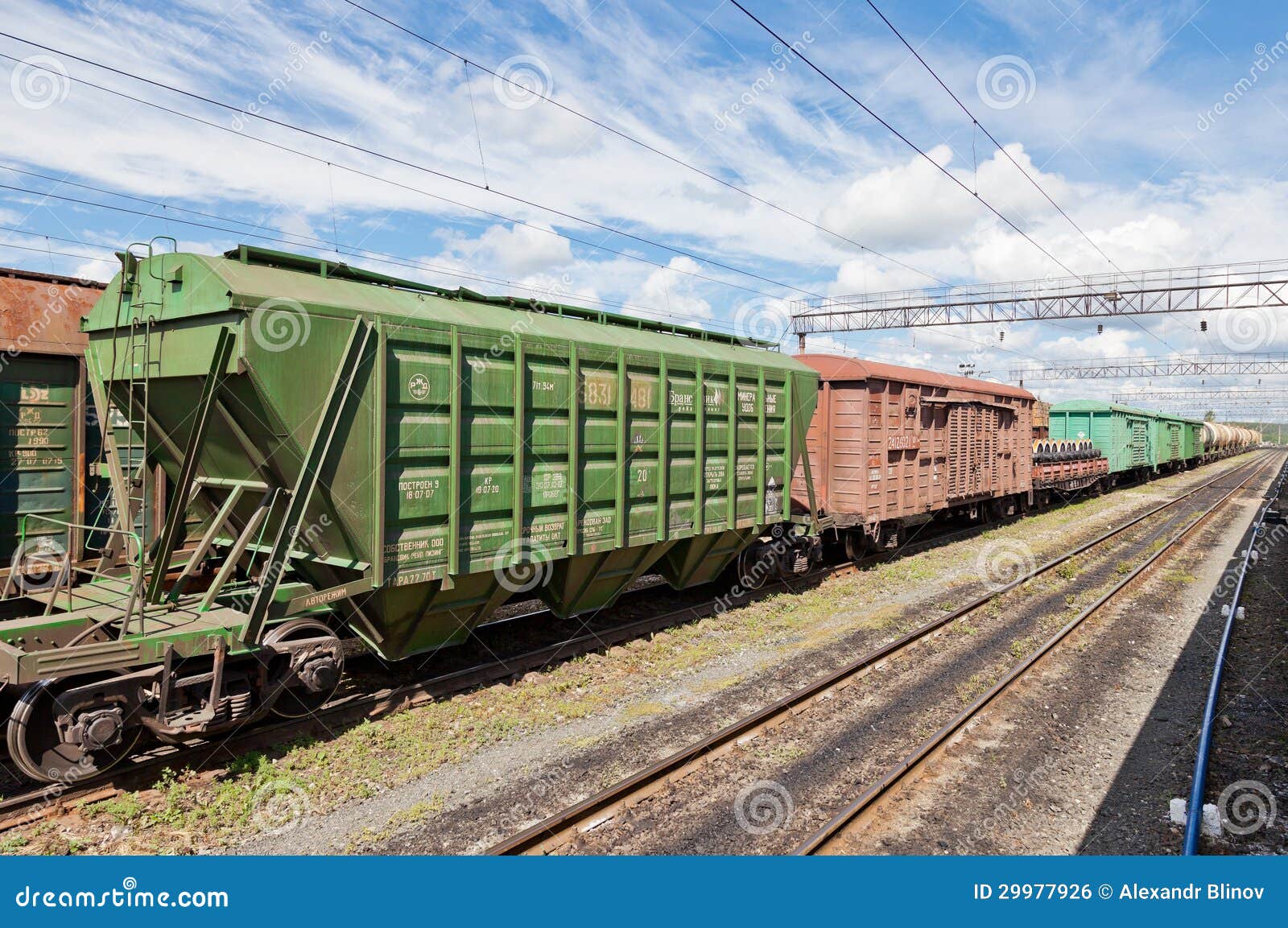 Freight train in Russia editorial photo. Image of industrial - 29977926