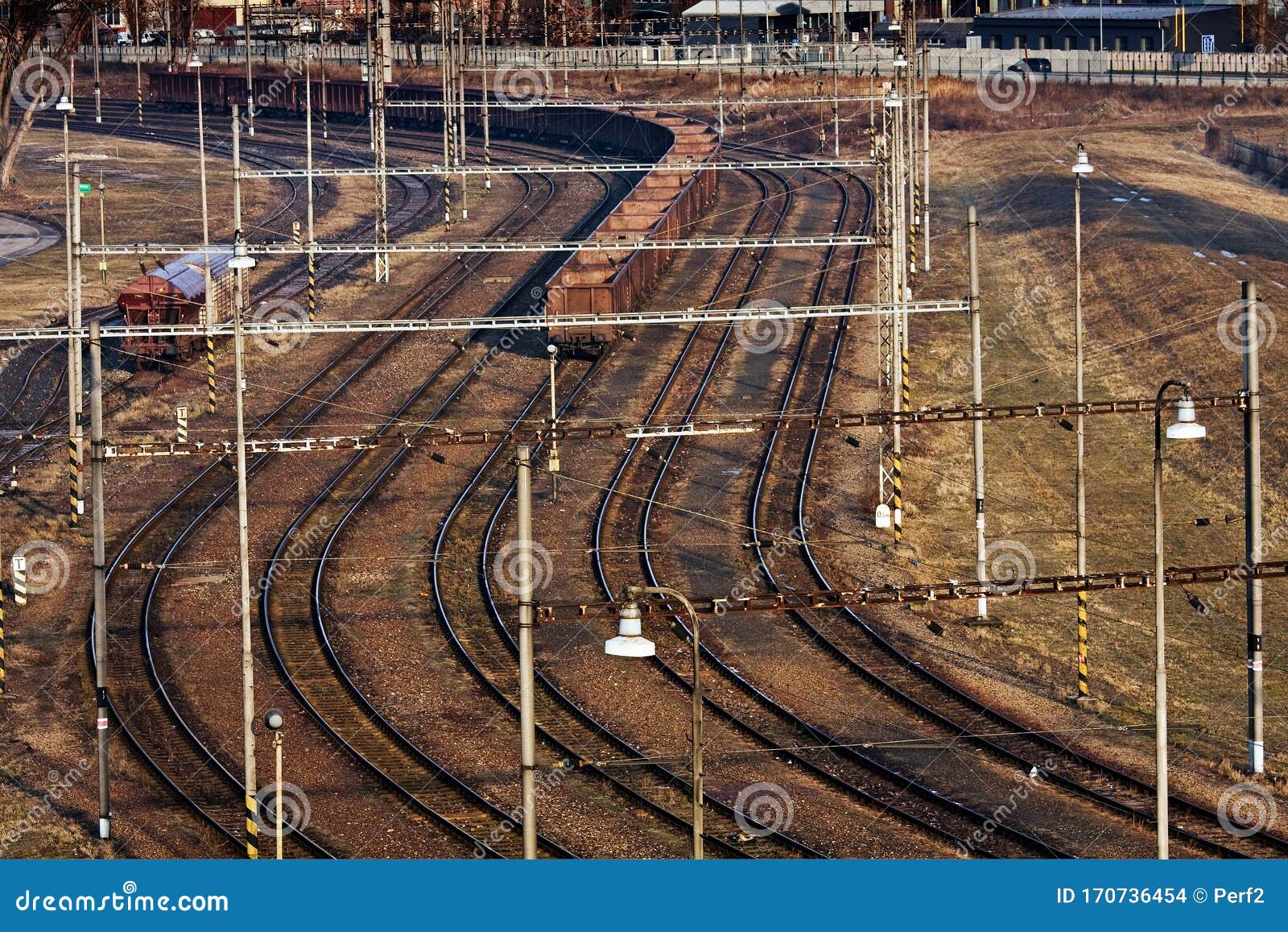 Freight train station stock photo. Image of station - 170736454
