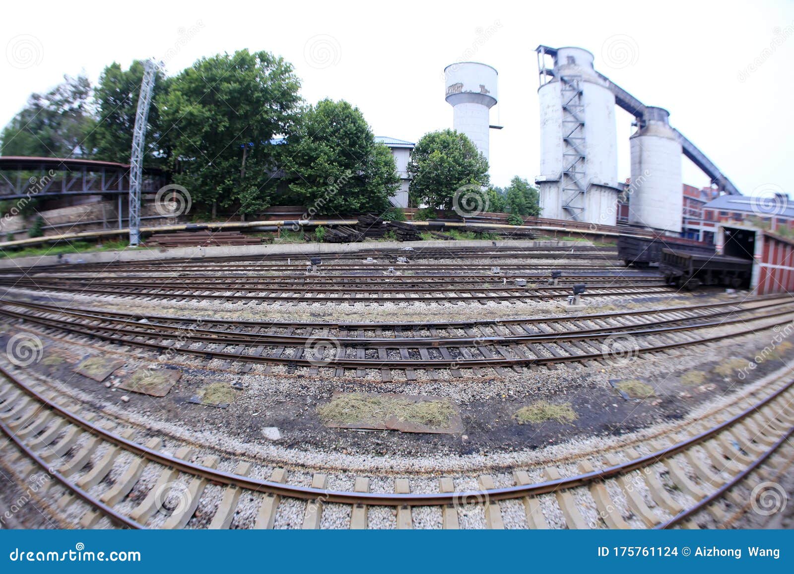 Freight train tracks stock photo. Image of metal, locomotive - 175761124