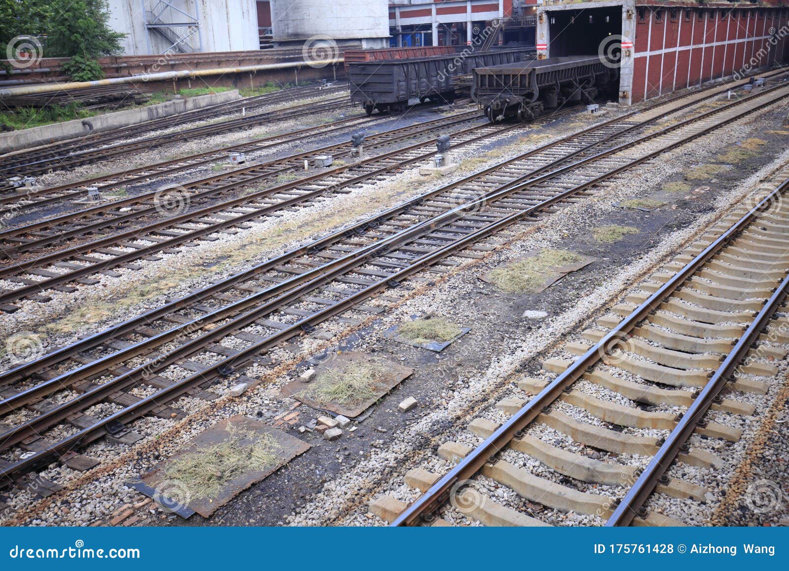 Freight train tracks stock photo. Image of outdoor, transportation ...