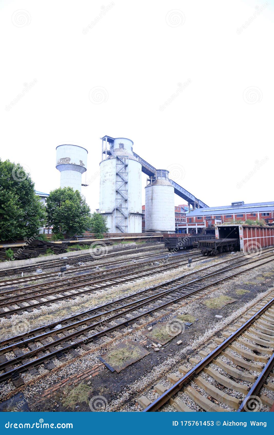 Freight train tracks stock image. Image of delivery - 175761453