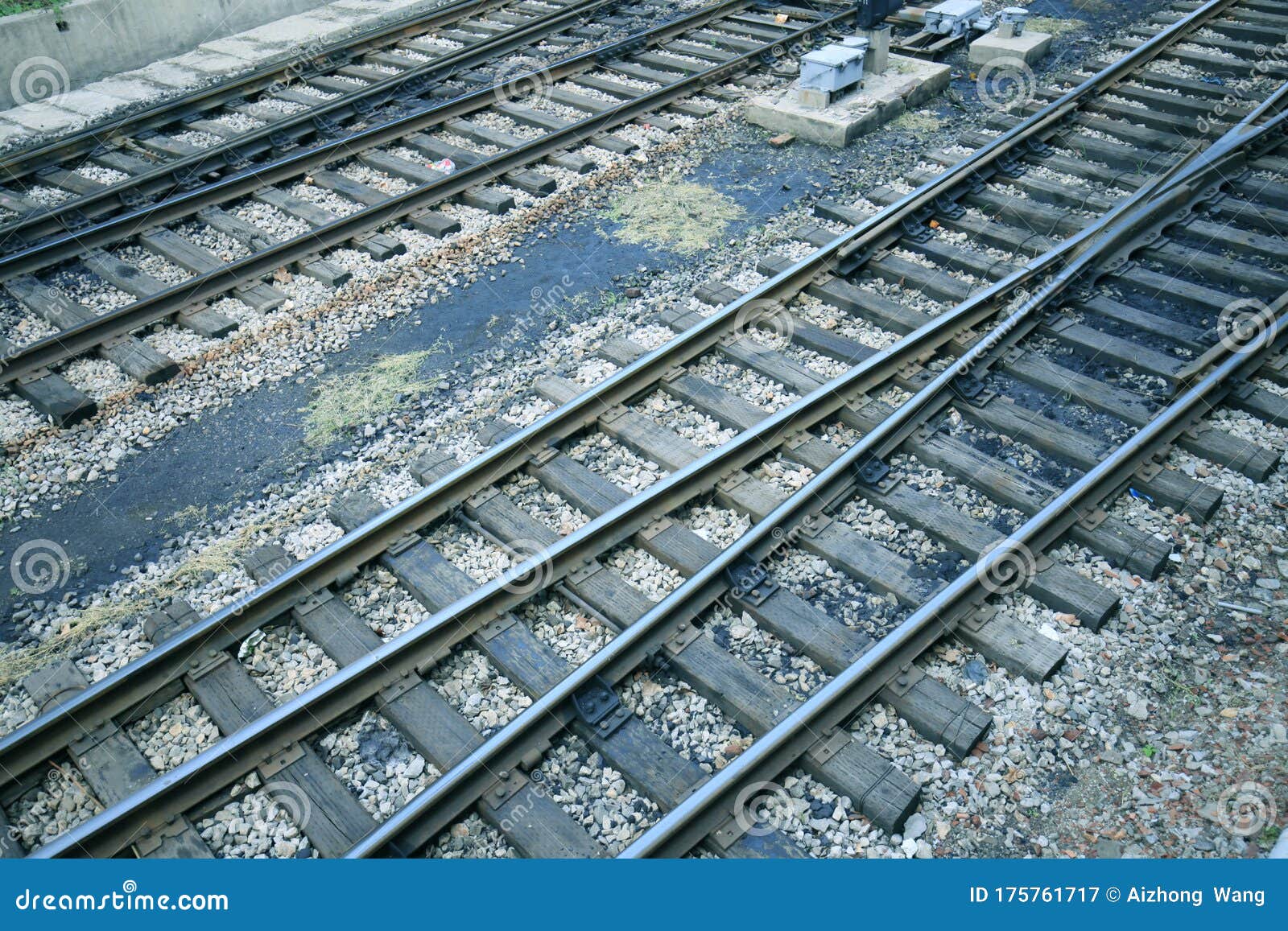 Freight train tracks stock image. Image of station, delivery - 175761717
