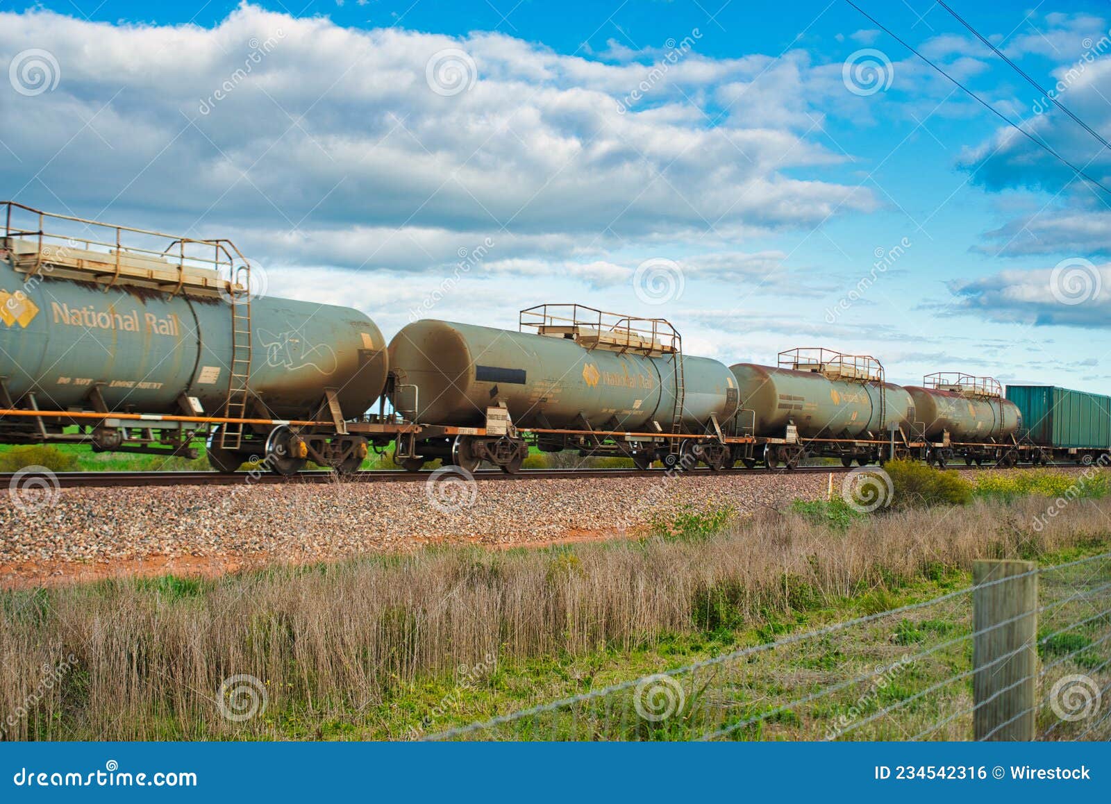 Freight Train Transporting Containers on Australian Railway Editorial ...