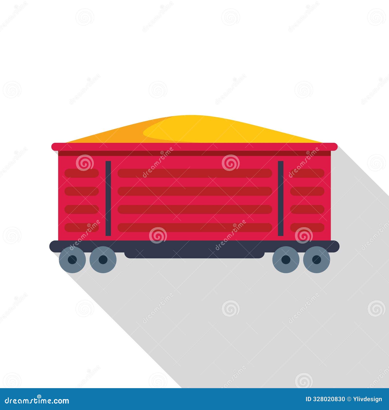 Freight Train Wagon Carrying Sand for Construction Industry Stock ...