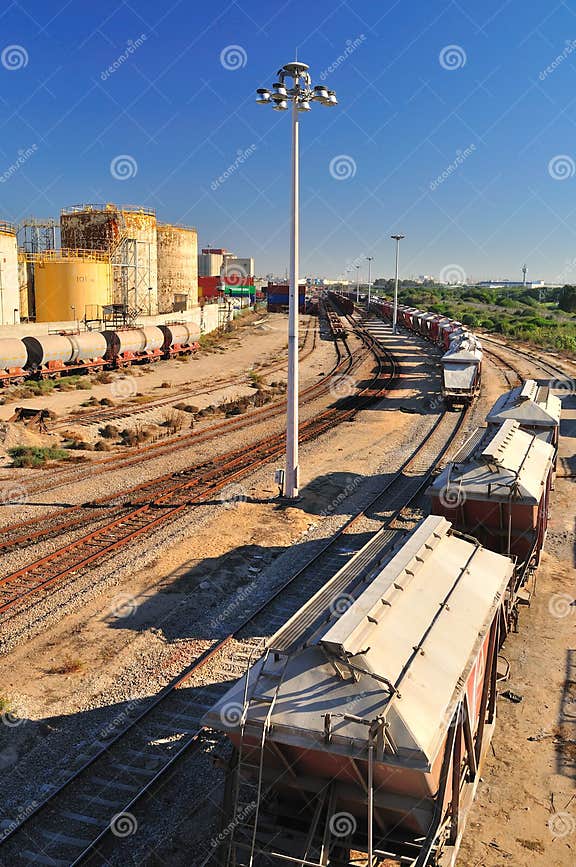 Freight trains. stock photo. Image of train, israel, cylinder - 17304032