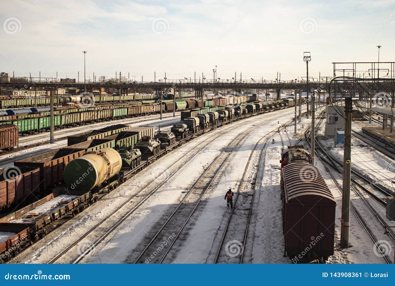 Freight Trains at the Railway Station Editorial Photo - Image of metal ...