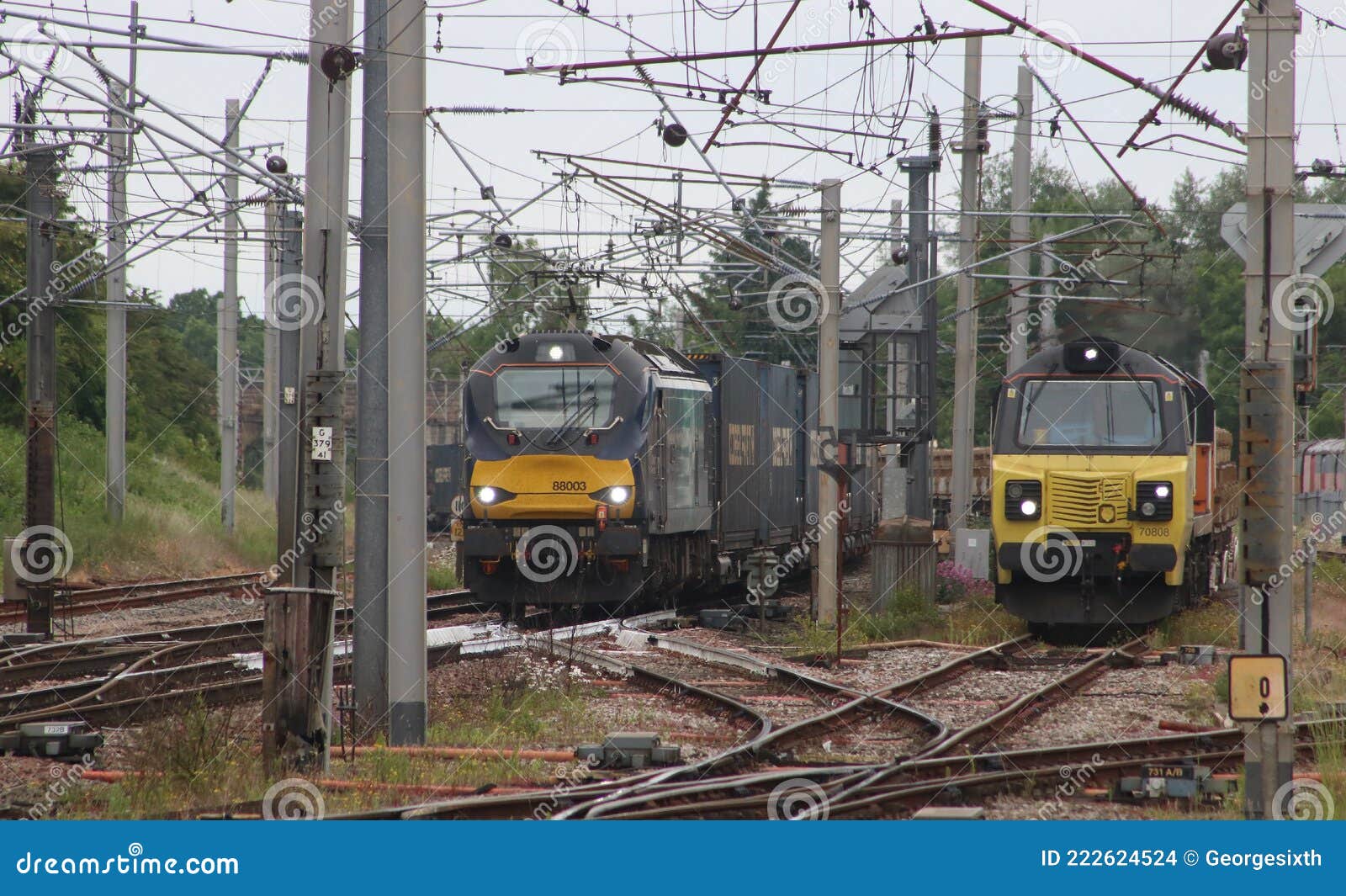 Freight Trains on West Coast Main Line, Carnforth Editorial Stock Image ...