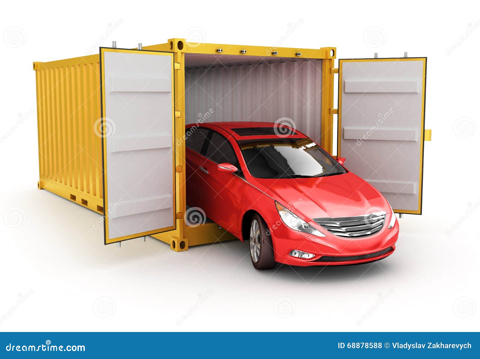 Freight transportation, stock illustration. Illustration of automobile ...