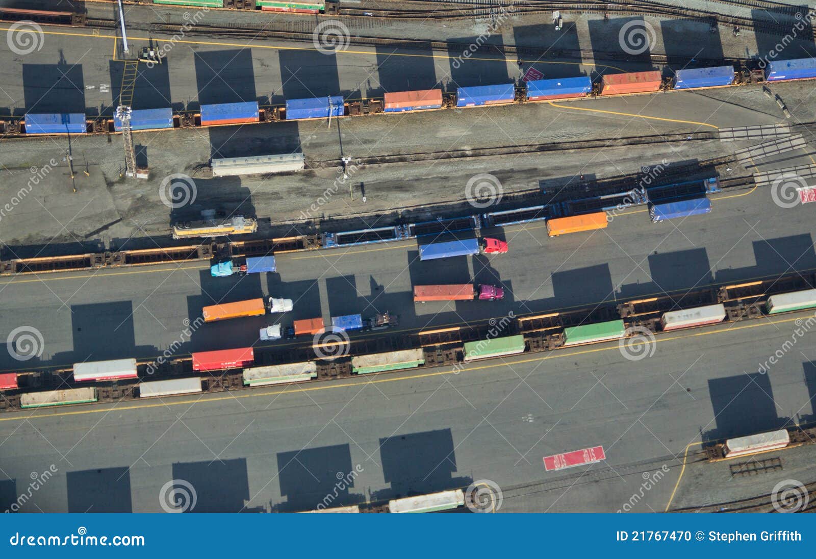 Freight Trucks and Trains stock photo. Image of commerce - 21767470