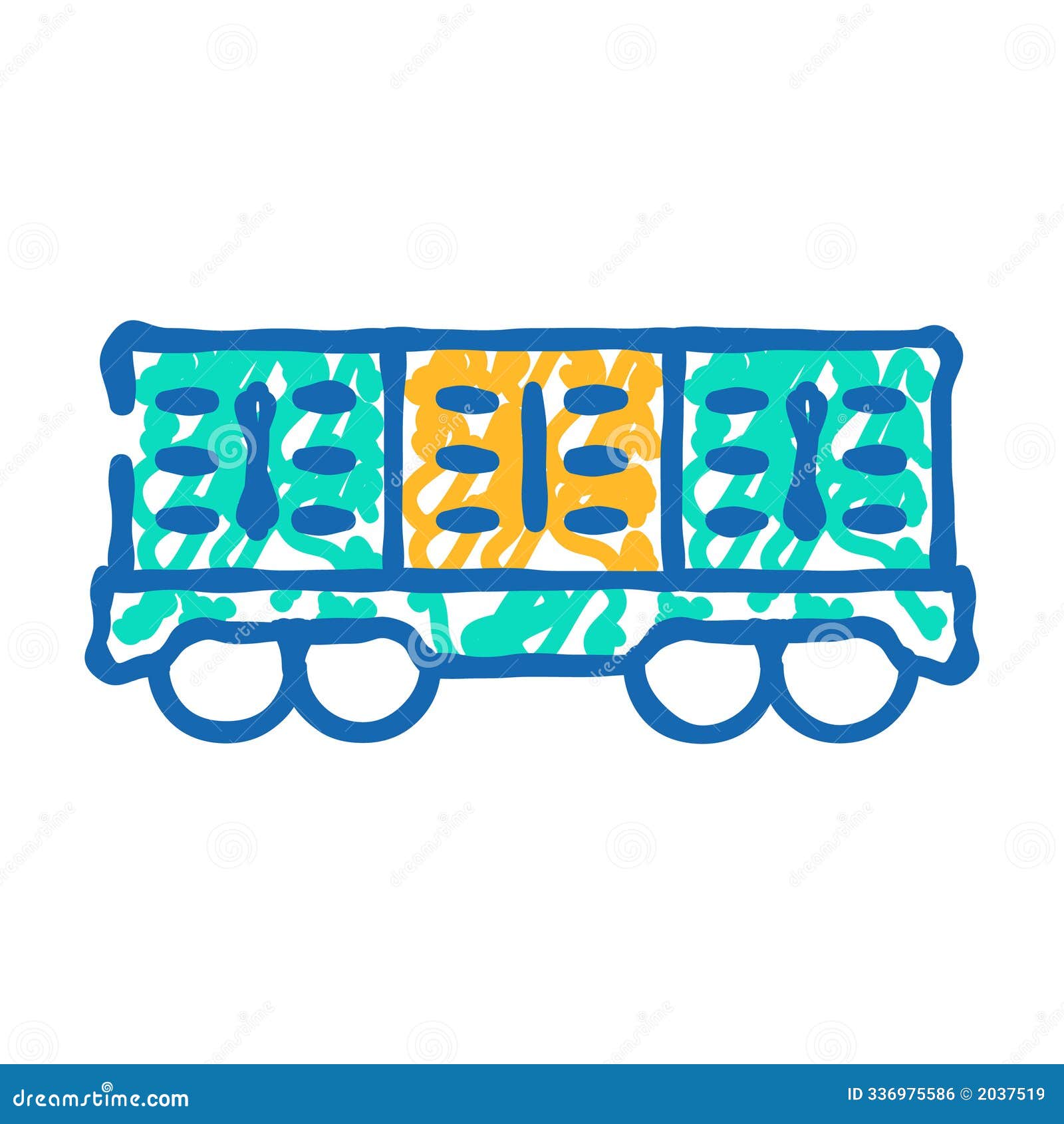Freight Wagon Container Icon Outline Vector. Train Transit Haulage ...