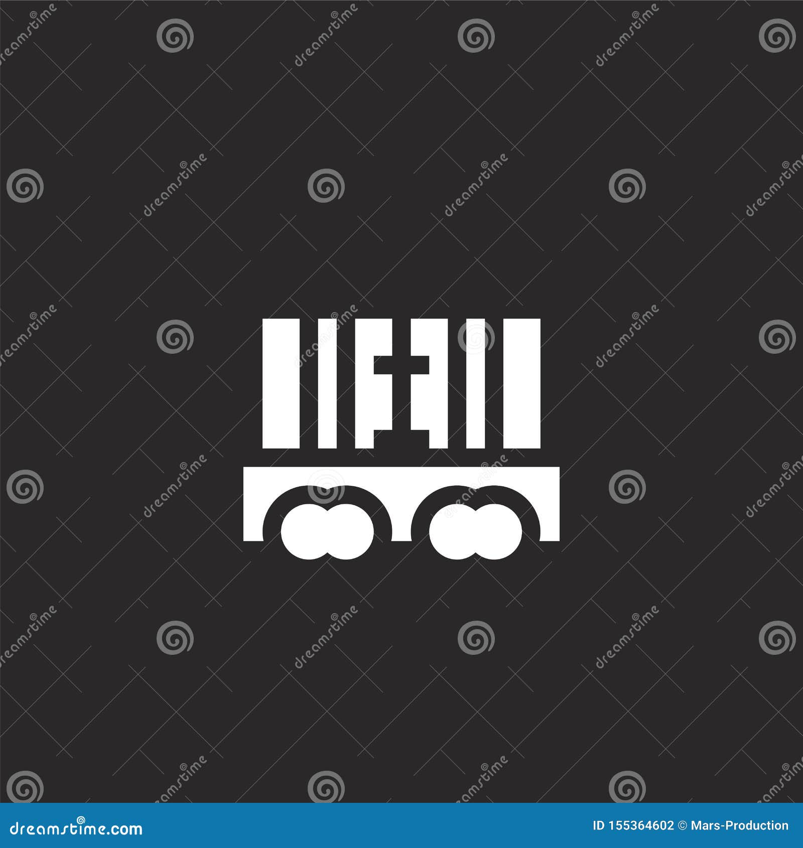 Freight Wagon Icon. Filled Freight Wagon Icon for Website Design and ...