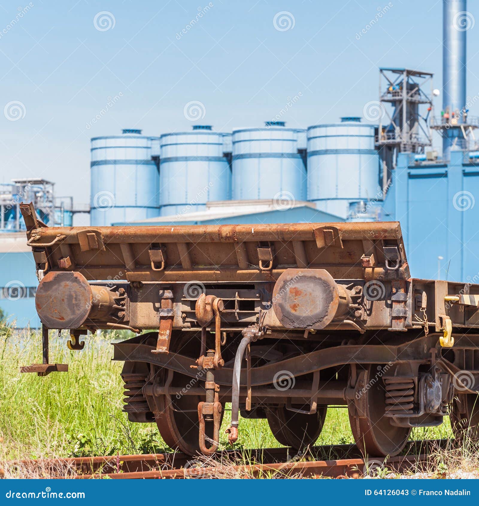 Freight wagon rail stock image. Image of metal, tank - 64126043