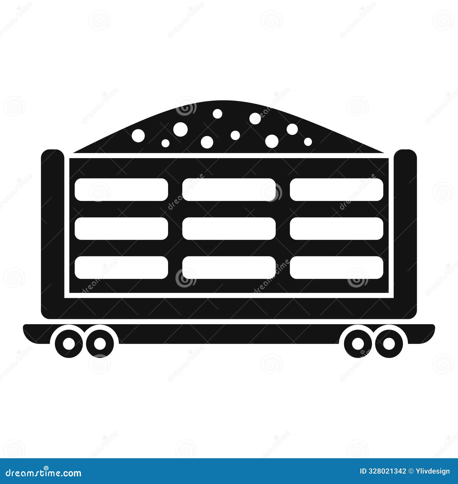 Freight Wagon Container Icon Outline Vector. Train Transit Haulage ...