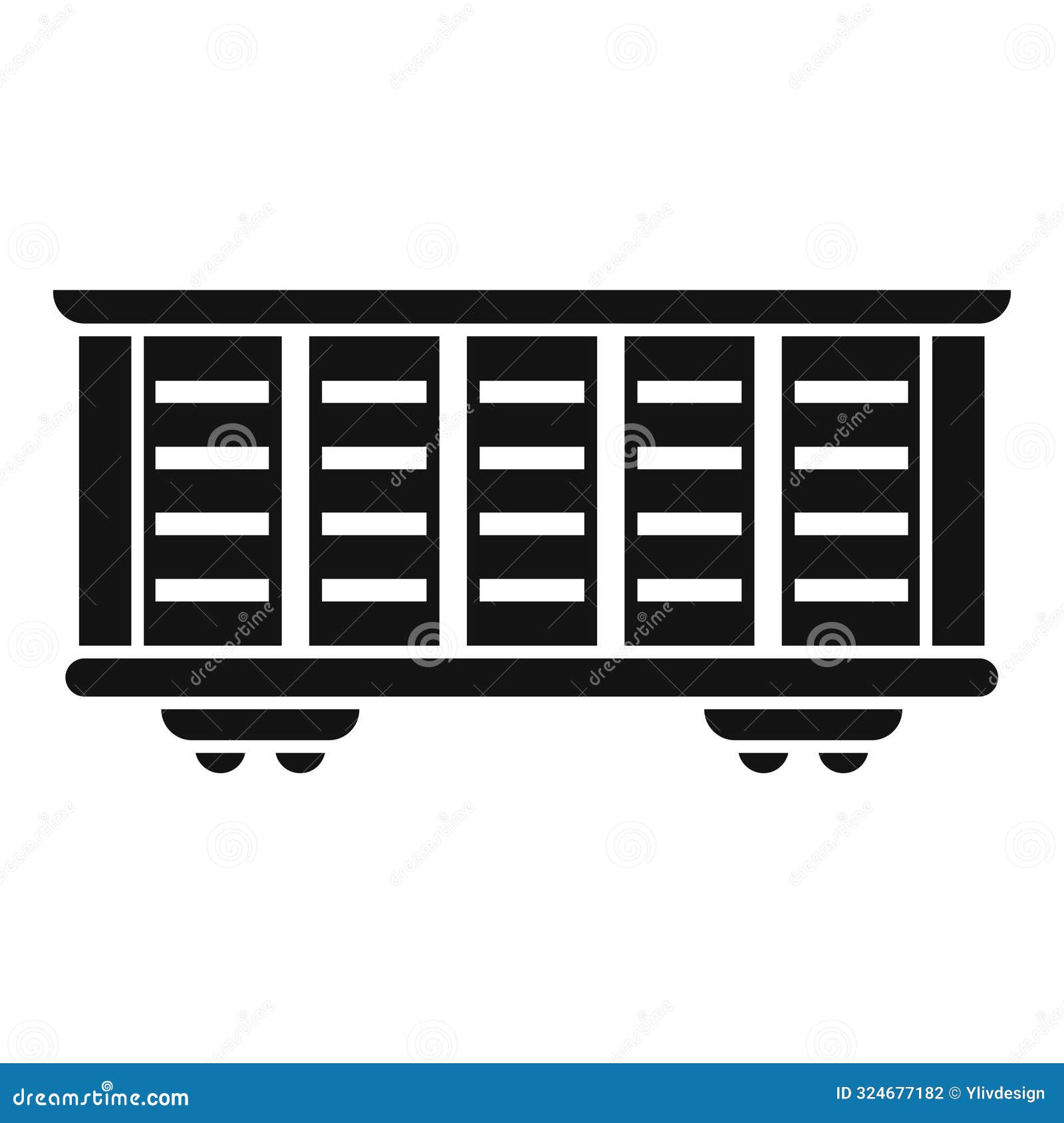 Freight Wagon for Transporting Goods by Rail is Standing on Rails Stock ...