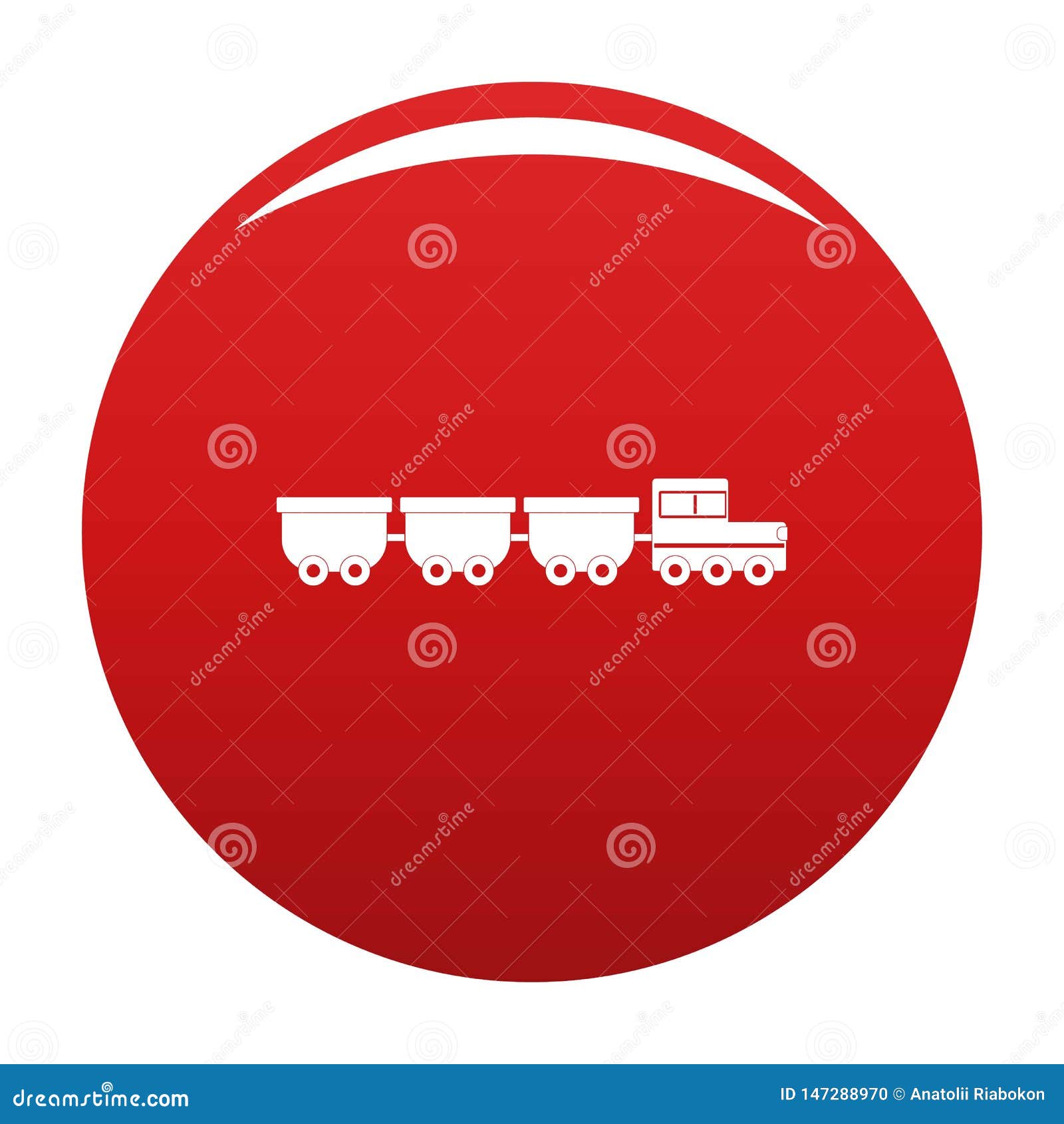 Freight Wagons Icon Vector Red Stock Vector - Illustration of icon ...