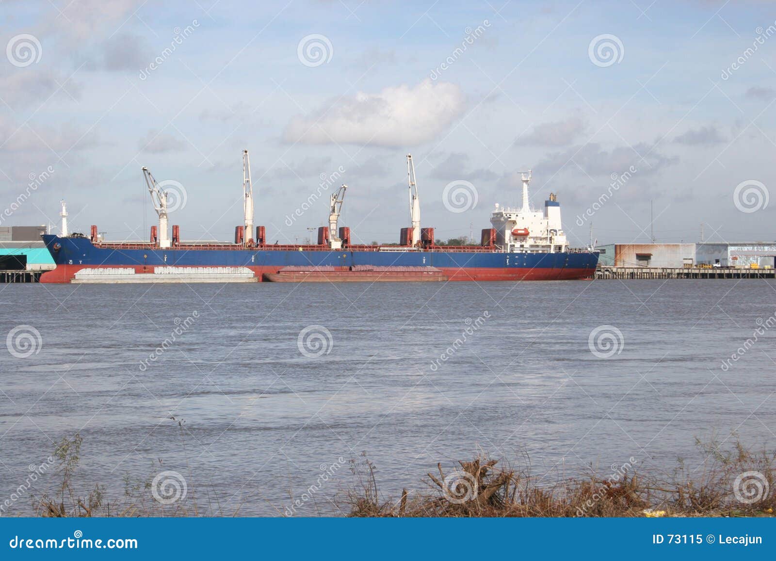 Freighter stock image. Image of wharves, docks, cranes, sship - 73115