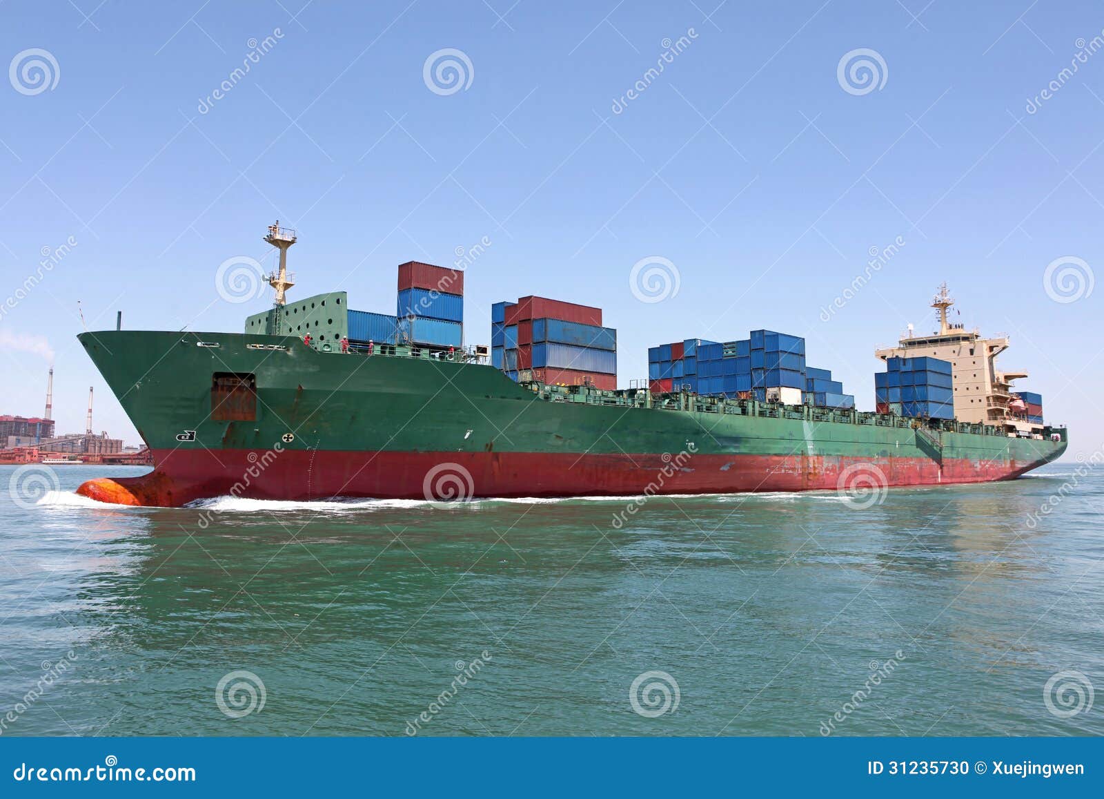 Freighter stock photo. Image of goods, industrial, containers - 31235730