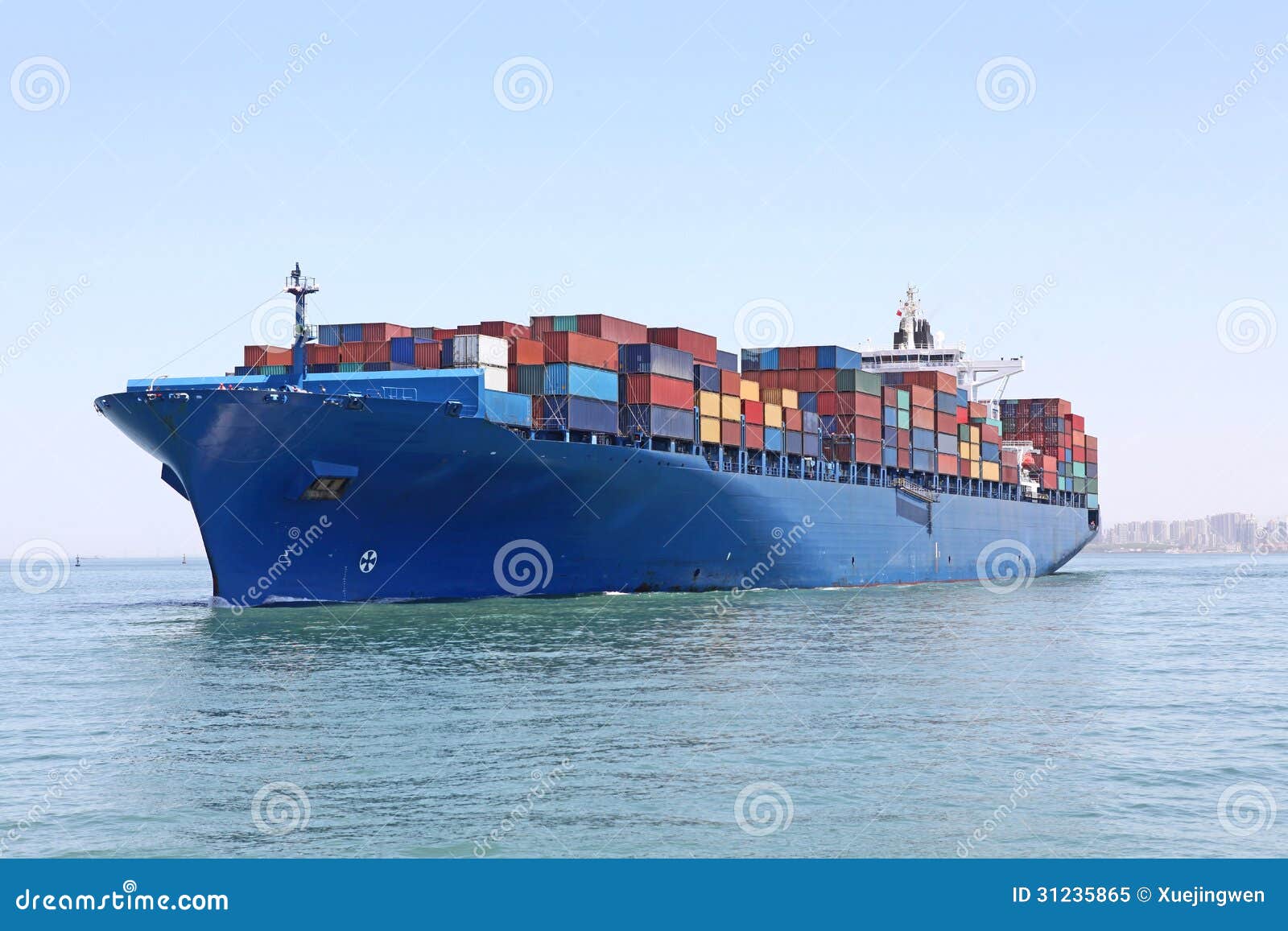 Freighter stock image. Image of tugs, industrial, commercial - 31235865