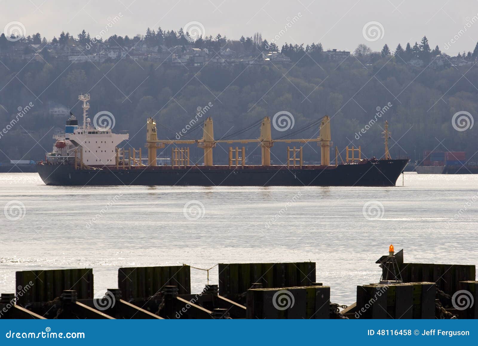 Freighter stock photo. Image of cargo, distribution, blue - 48116458