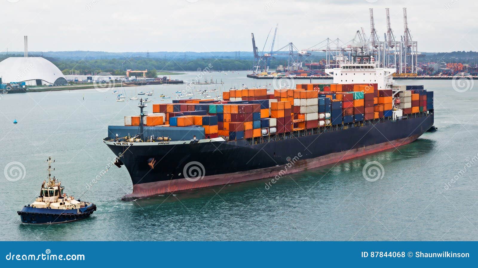 Freighter shipping stock photo. Image of merchant, ocean - 87844068
