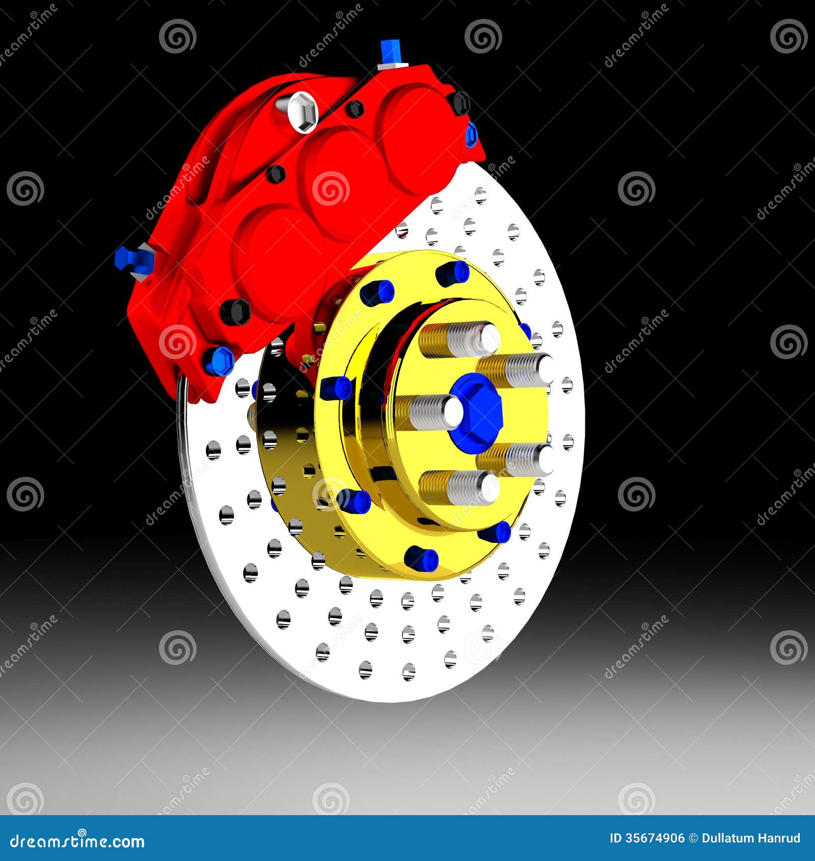 Freio 3D. ilustração stock. Ilustração de colheita, absorvente - 35674906