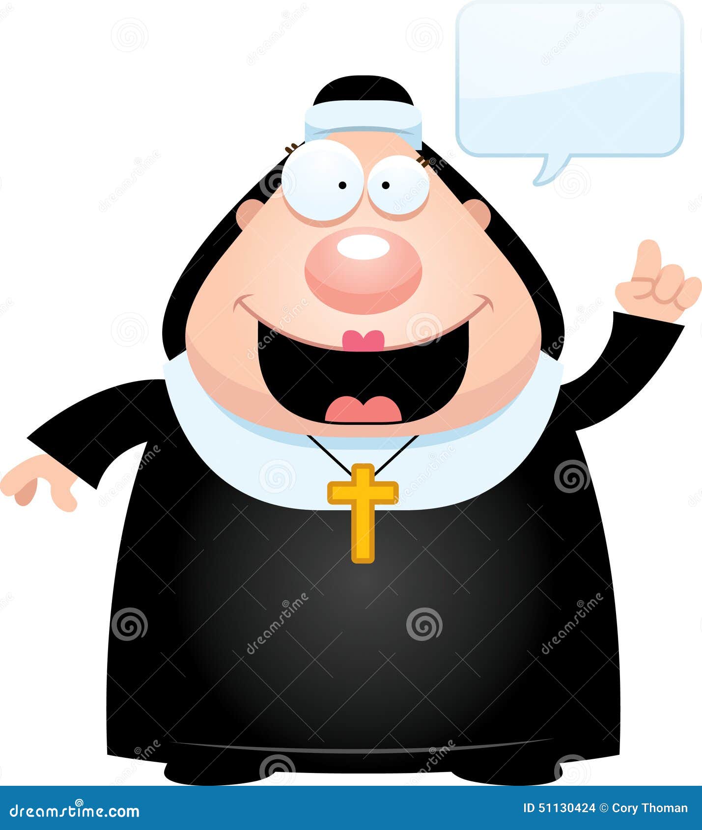 Freira Talking Dos Desenhos Animados Ilustração do Vetor - Ilustração ...