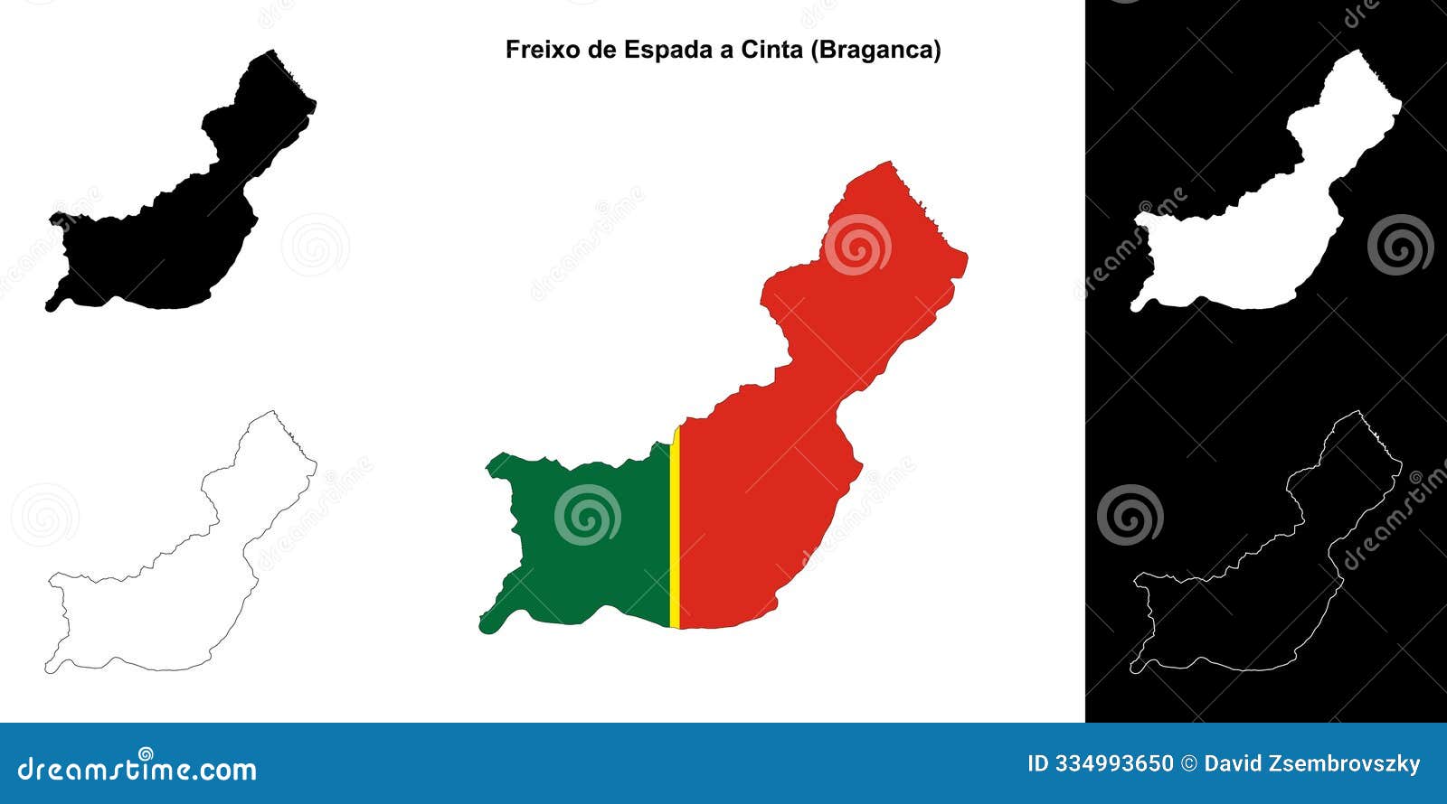 Freixo De Espada A Cinta Outline Map Vector Illustration ...