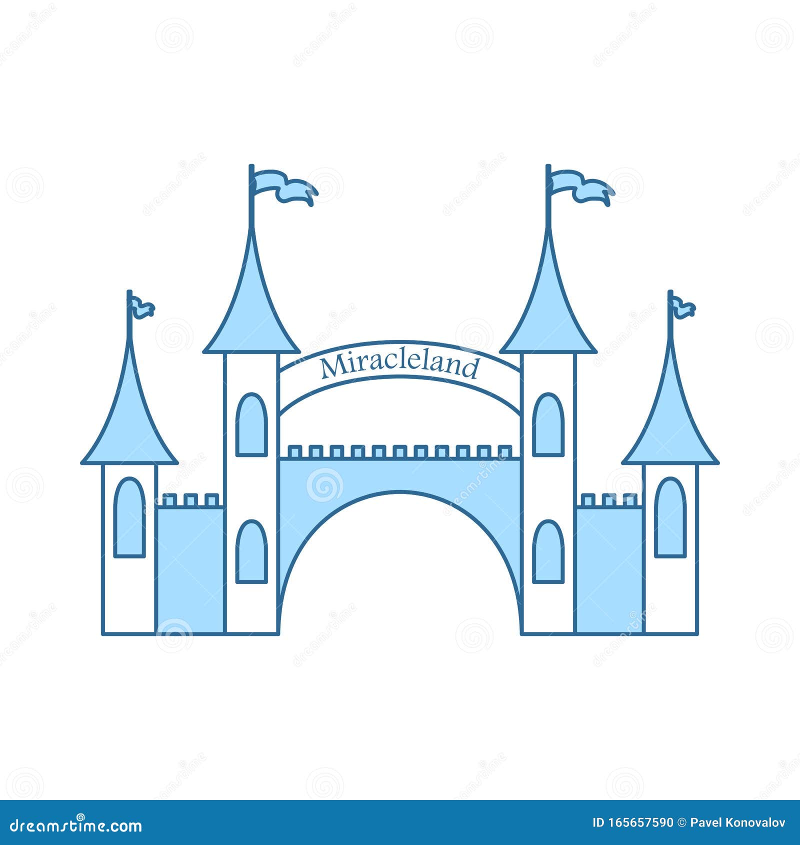 Freizeitpark Eintritt Symbol Vektor Abbildung - Illustration von park ...