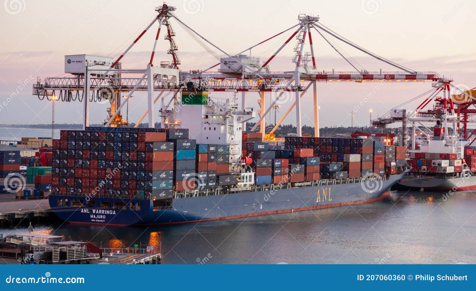 Fremantle, Australia - Mar 22,2013: Container Ships Berthed and ...