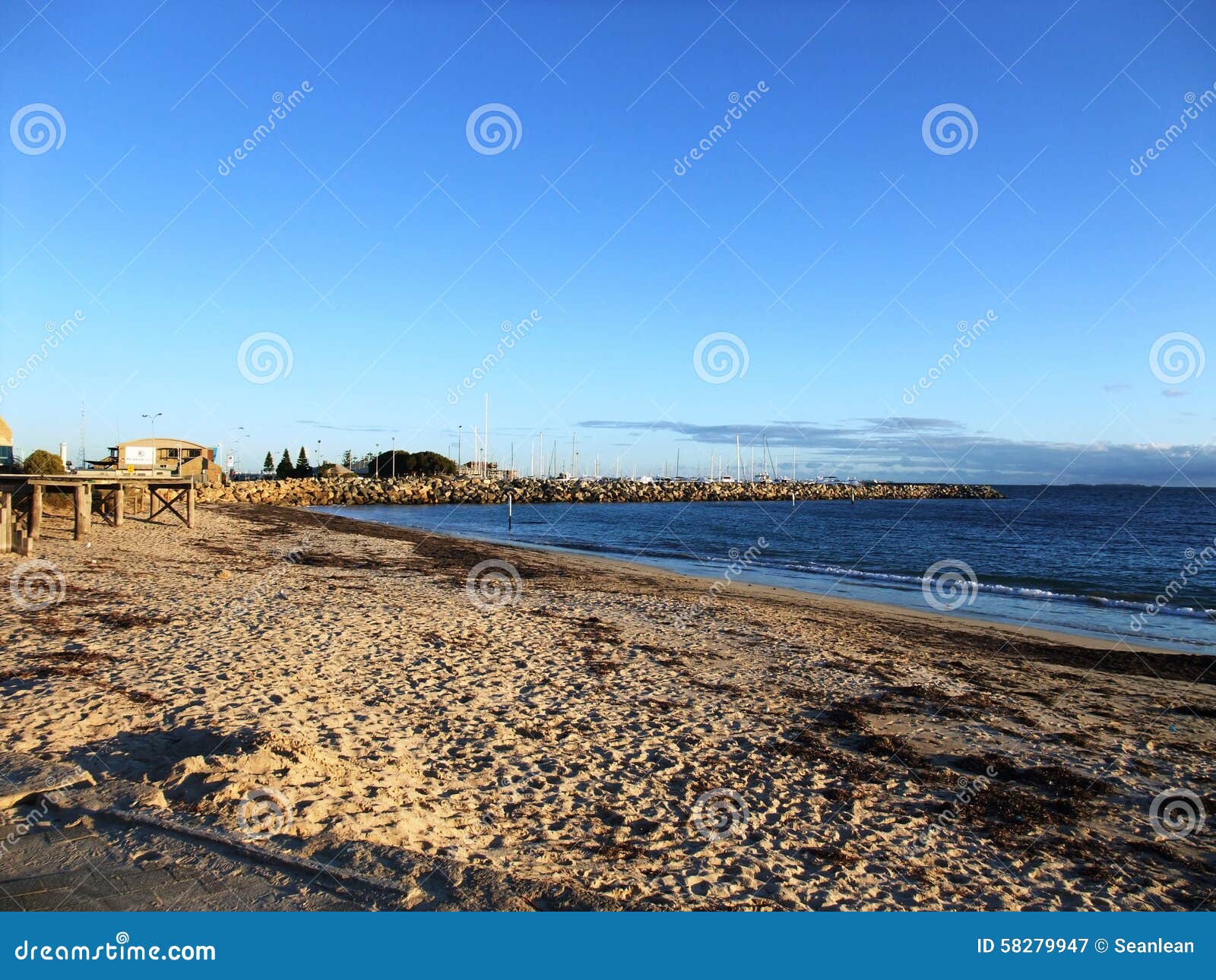 Fremantle Beach stock image. Image of tropical, waves - 58279947