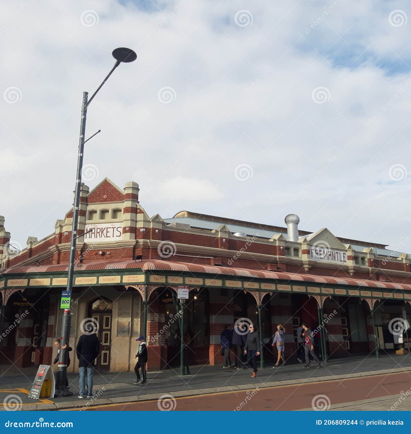 Fremantle market in Perth editorial stock image. Image of wall - 206809244