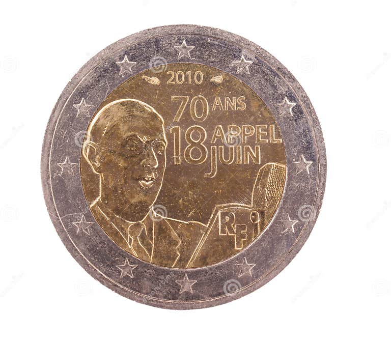 French 2 Euro Coin (special Backside) Stock Photo - Image of europe ...