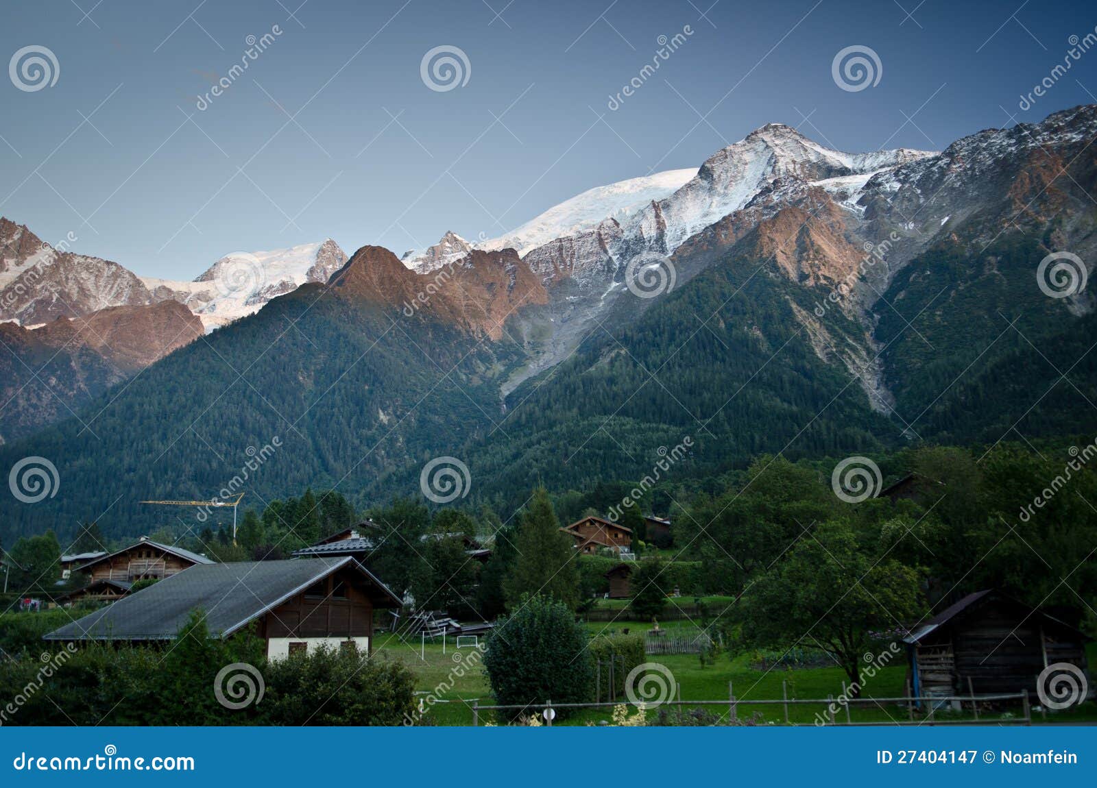 French Alpine village stock image. Image of cabins, blanc - 27404147