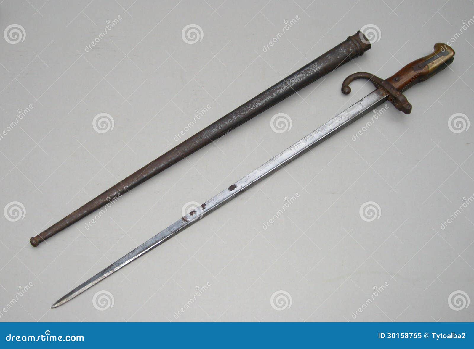 French Antique Bayonet stock image. Image of french, obscure - 30158765