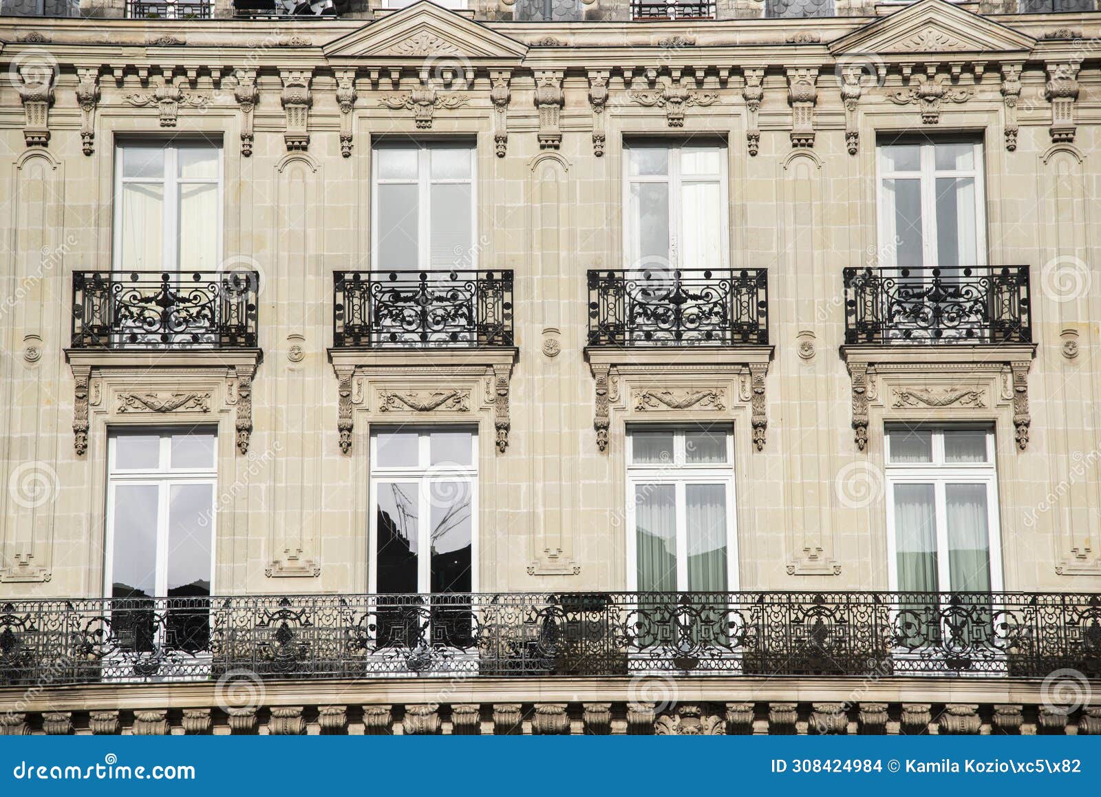 French Architecture, Windows and Facade Typical of Buildings in France ...