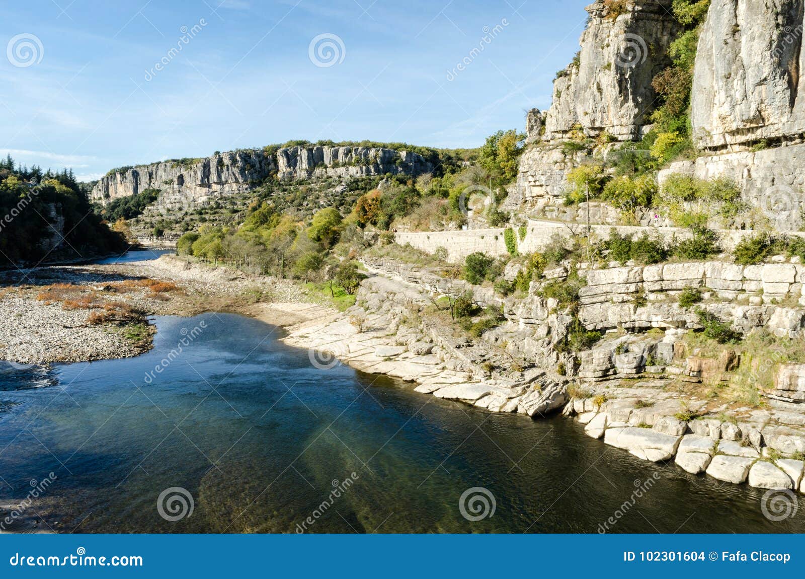 The french Ardeche river stock photo. Image of scenery - 102301604