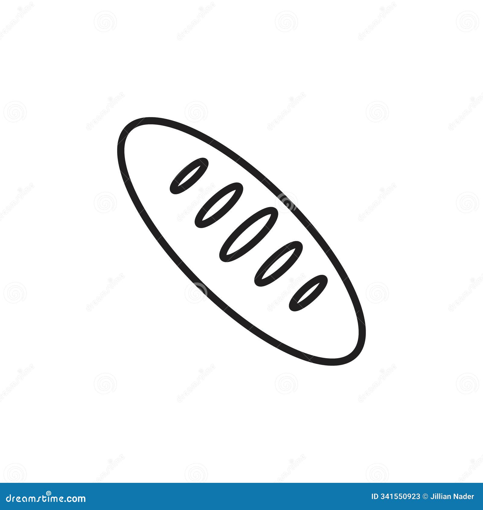 French Baguette Icon Flat Line Illustration Stock Illustration ...