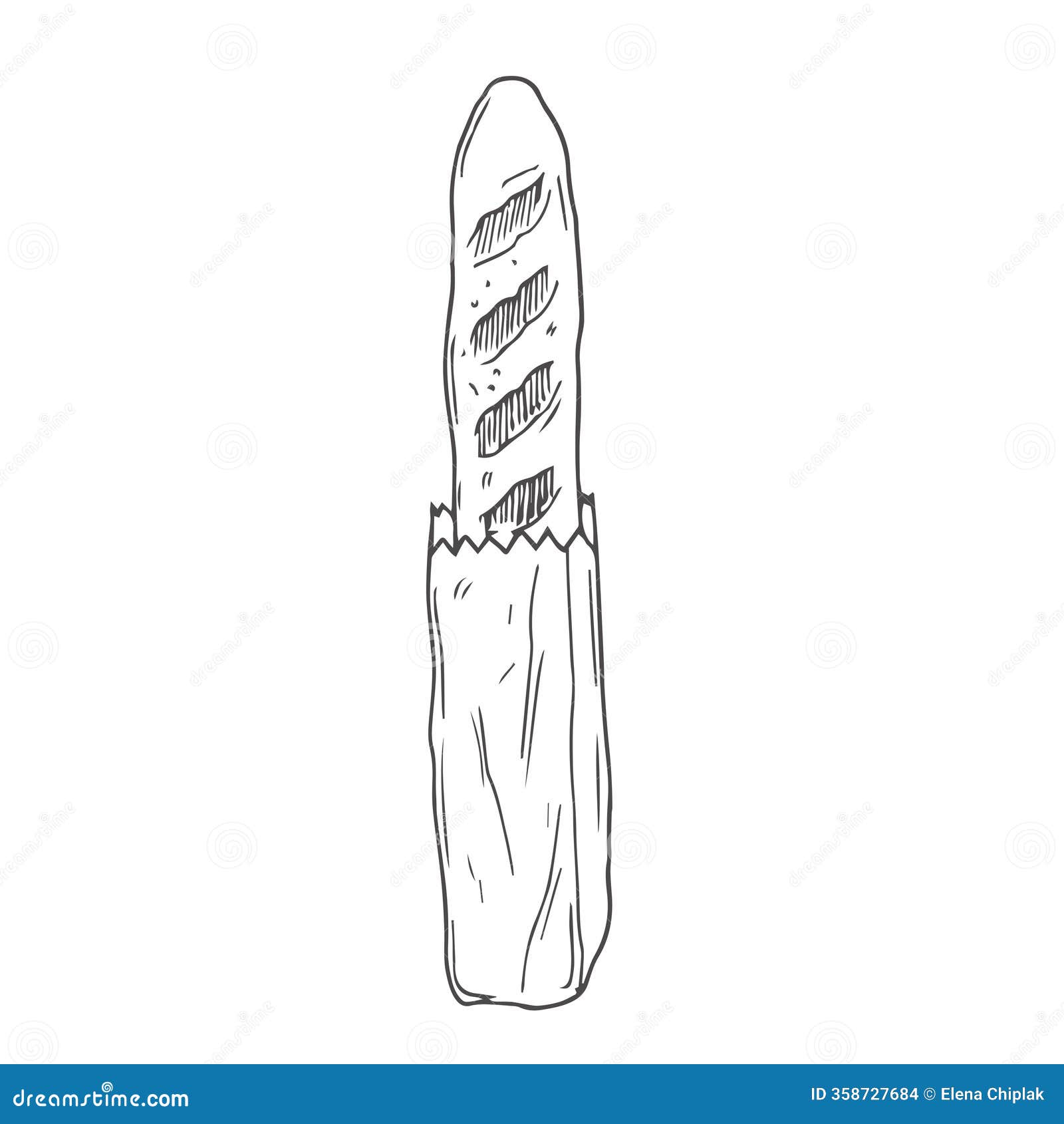 French Baguette Icon. Outline French Baguette Vector Icon For Web ...