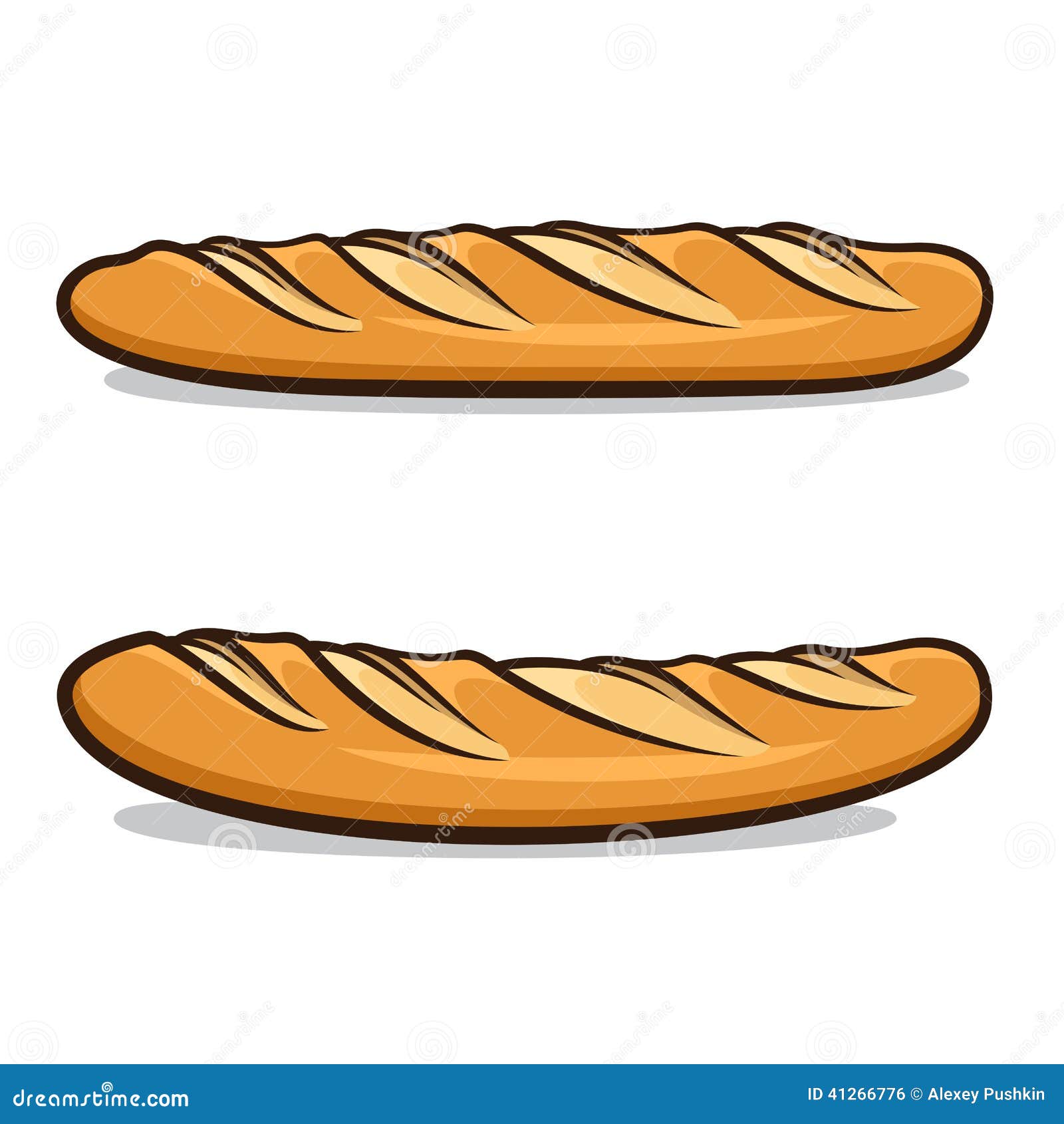 French Baguette Stock Vector Illustration Of Croissant 41266776