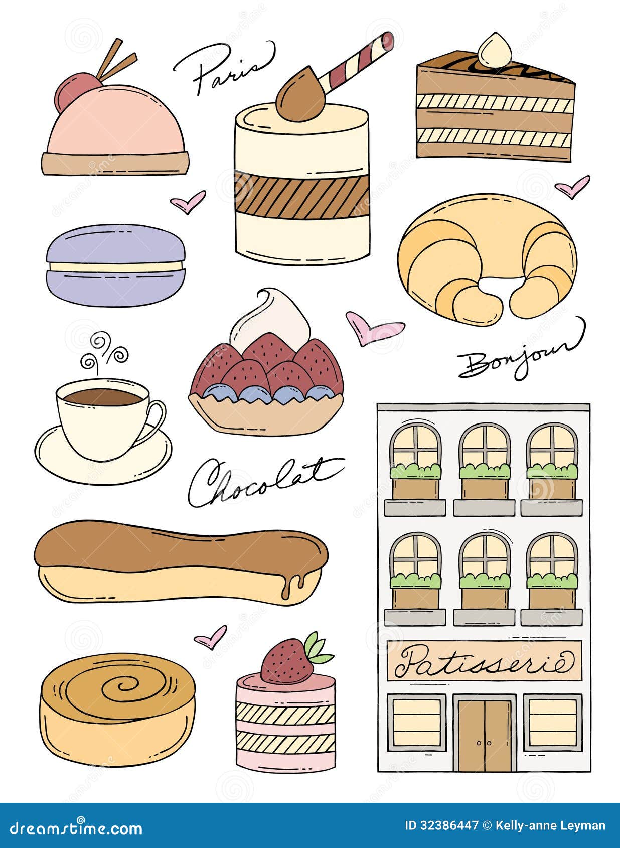 French Pastry Drawing