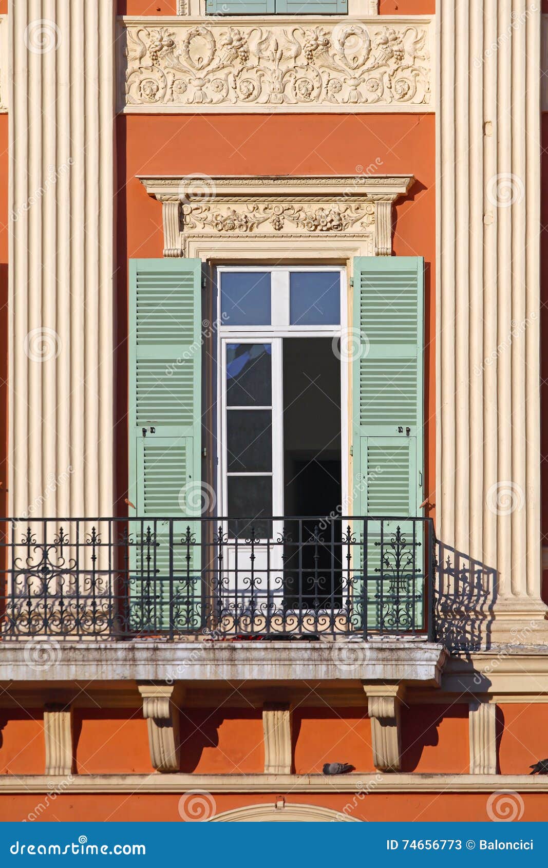 French Balcony stock image. Image of exterior, facade - 74656773