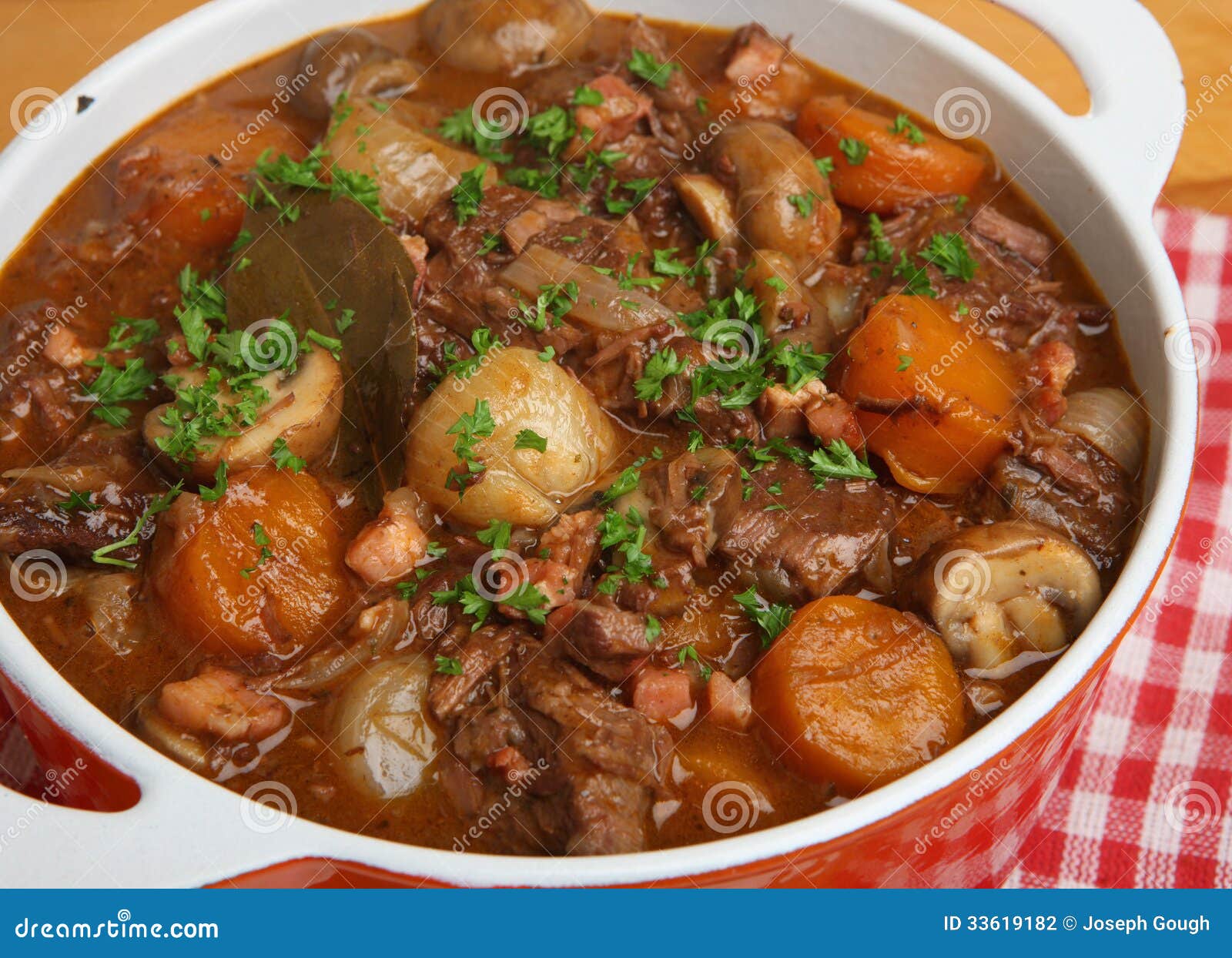 French Beef Bourguignon Stew Stock Photo - Image of sauce, macro: 33619182