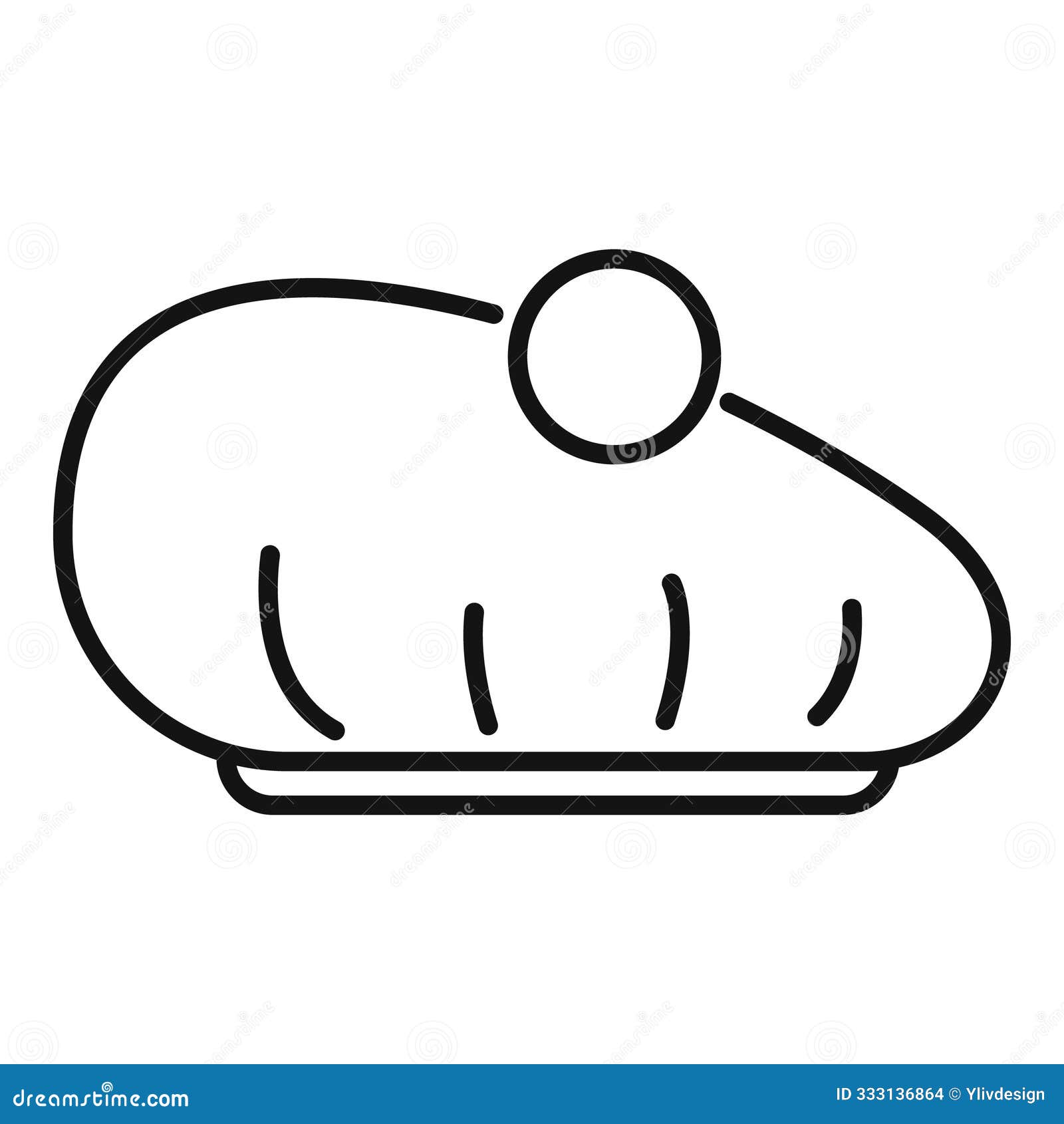 French Beret Icon Showing Traditional Hat Outline Vector Illustration ...