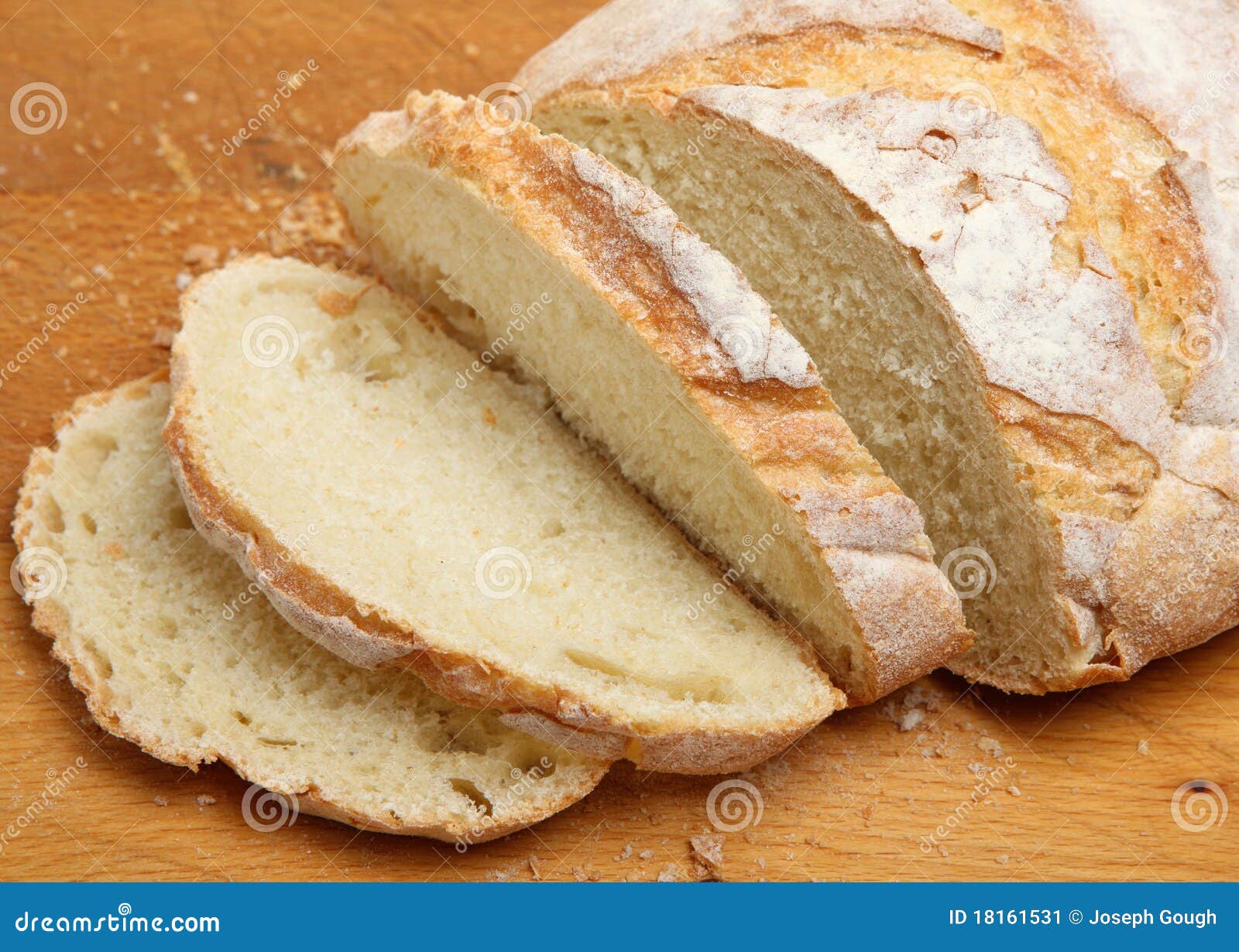 French Boule Bread Loaf stock image. Image of bread, board - 18161531