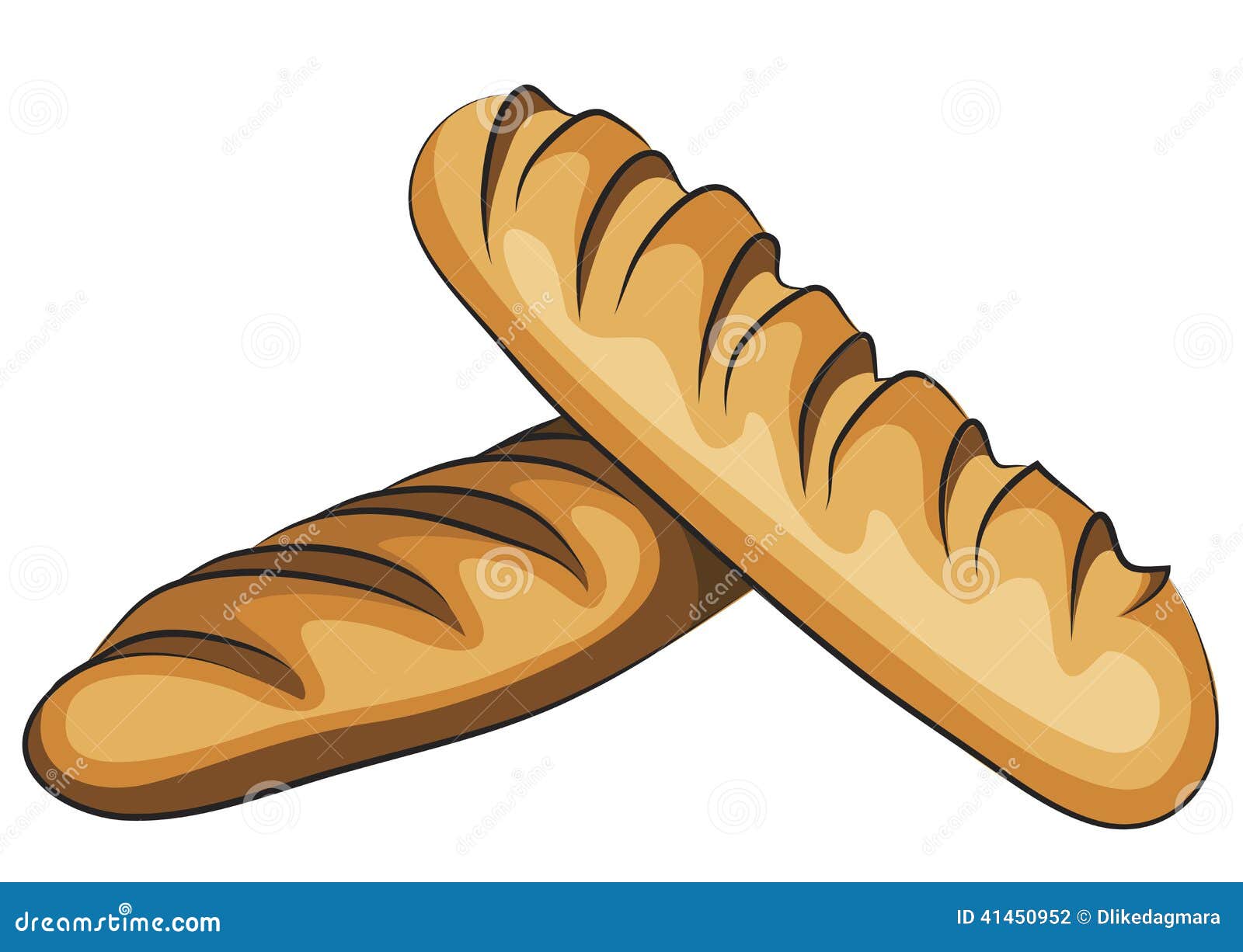 French Bread Stock Vector - Image: 41450952