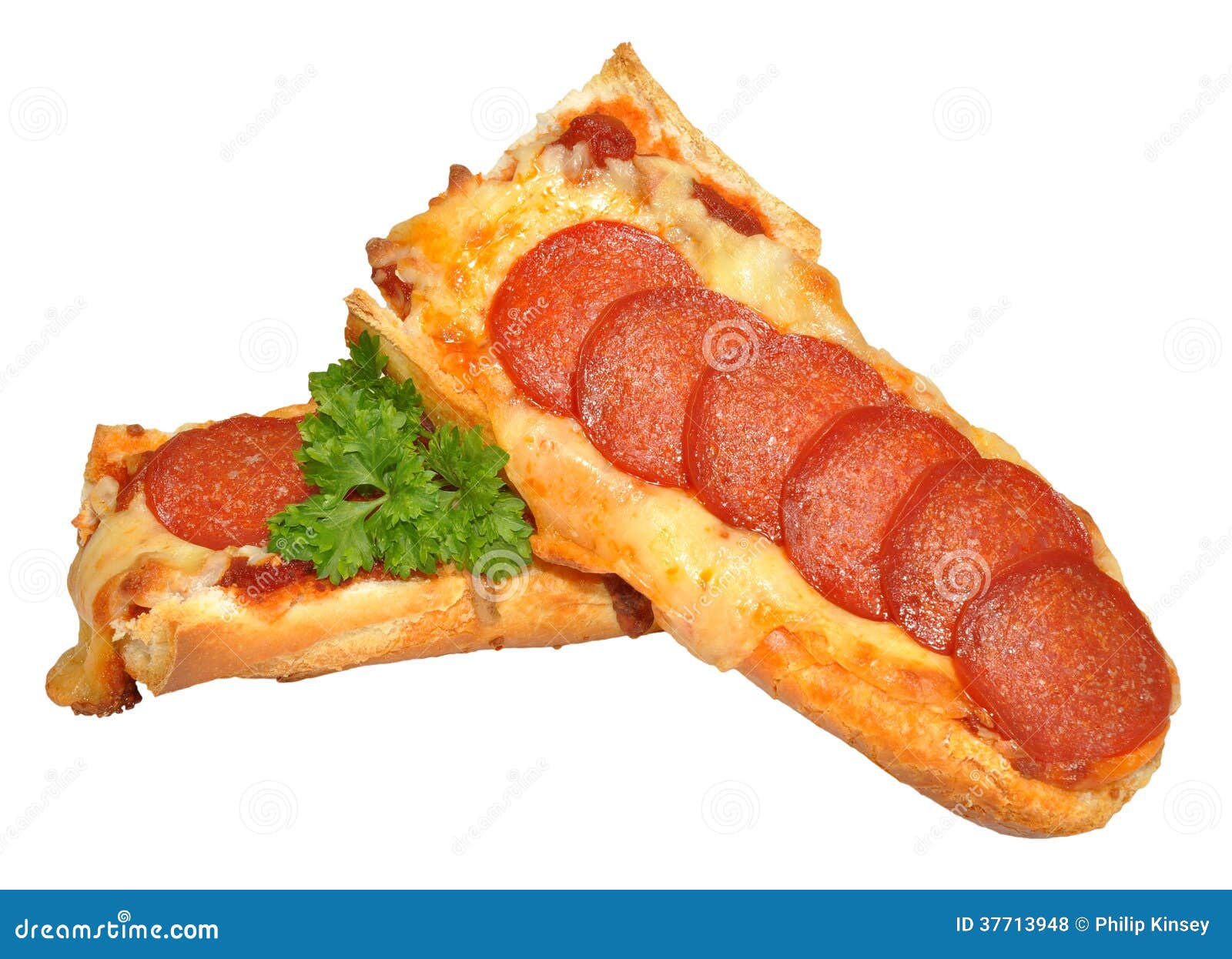 French Bread Pepperoni Pizza Stock Photo - Image of baked, cheese: 37713948